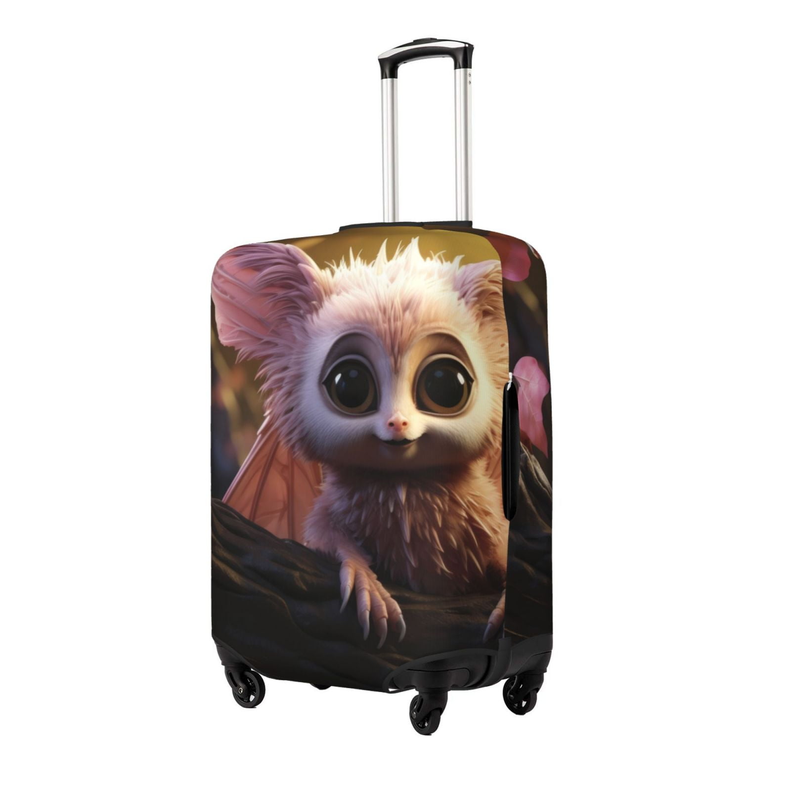 Fuzoiu Adorable Fluffy Bat Print Suitcase Cover,Washable Luggage Covers ...