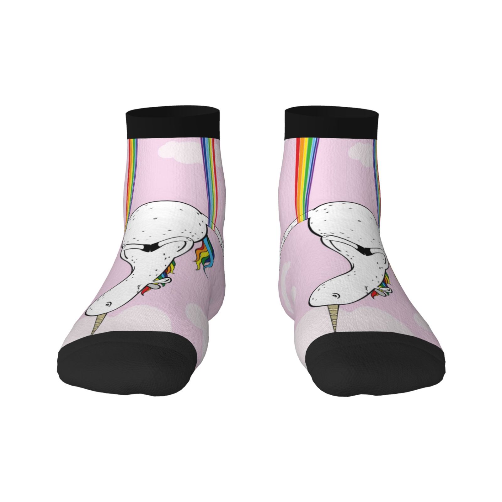Fuzoiu Aerial Yoga for Unicorn Print Adult Socks, Crew Moisture-wicking ...