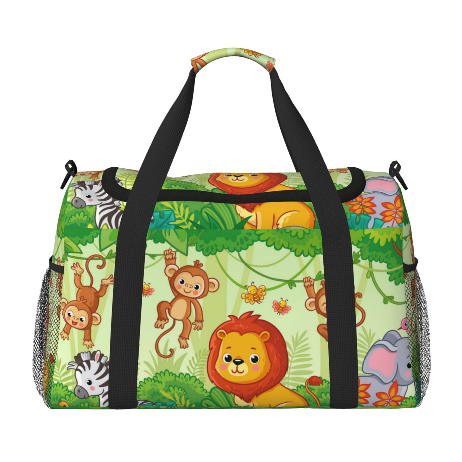 Fuzoiu African Animals in the Jungle Print Travel Duffle Bag,Carry On ...