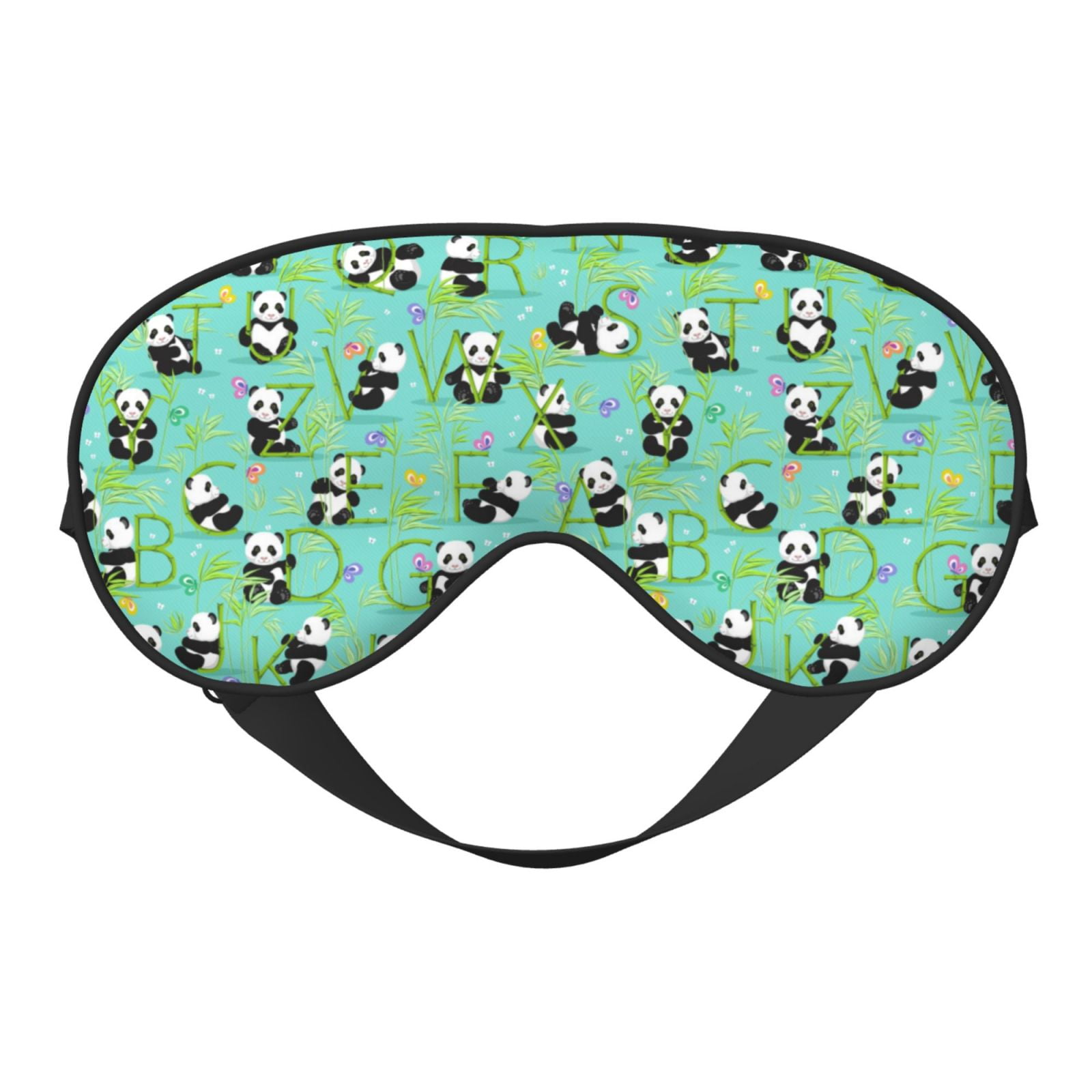 Fuzoiu Alphabet And Panda Print Sleep Masks,Eye Masks with Adjustable ...