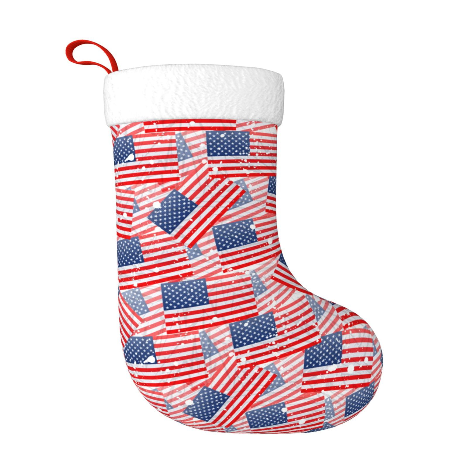 Fuzoiu America Flags Print Christmas Stockings, Party Supplies & Kids ...