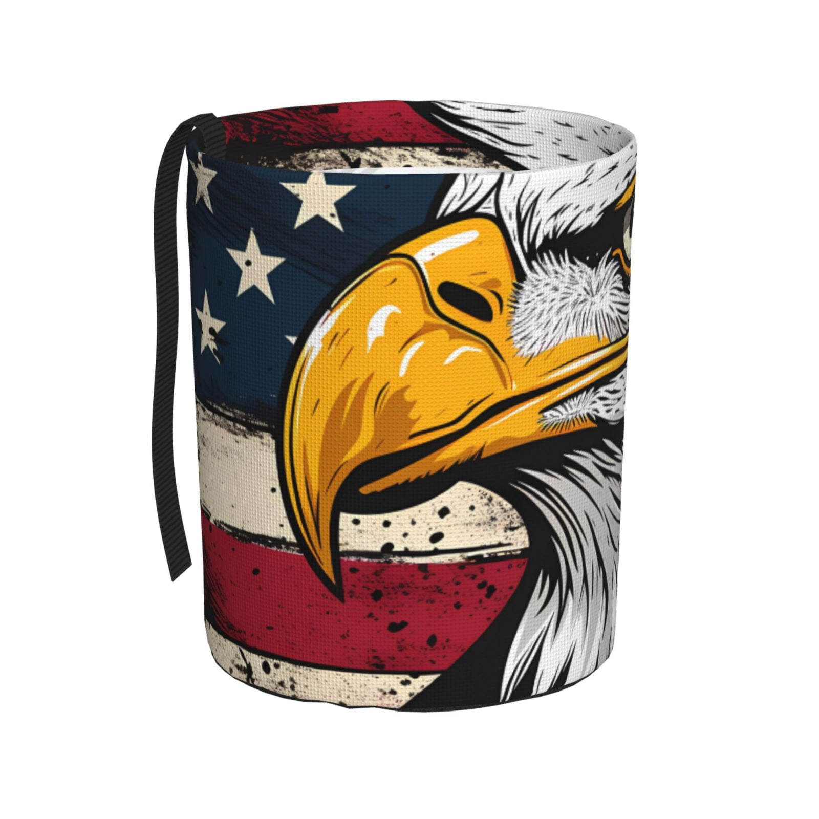 Fuzoiu American Bald Eagle Print Car Trash Can,Leakproof Car Trash Can ...