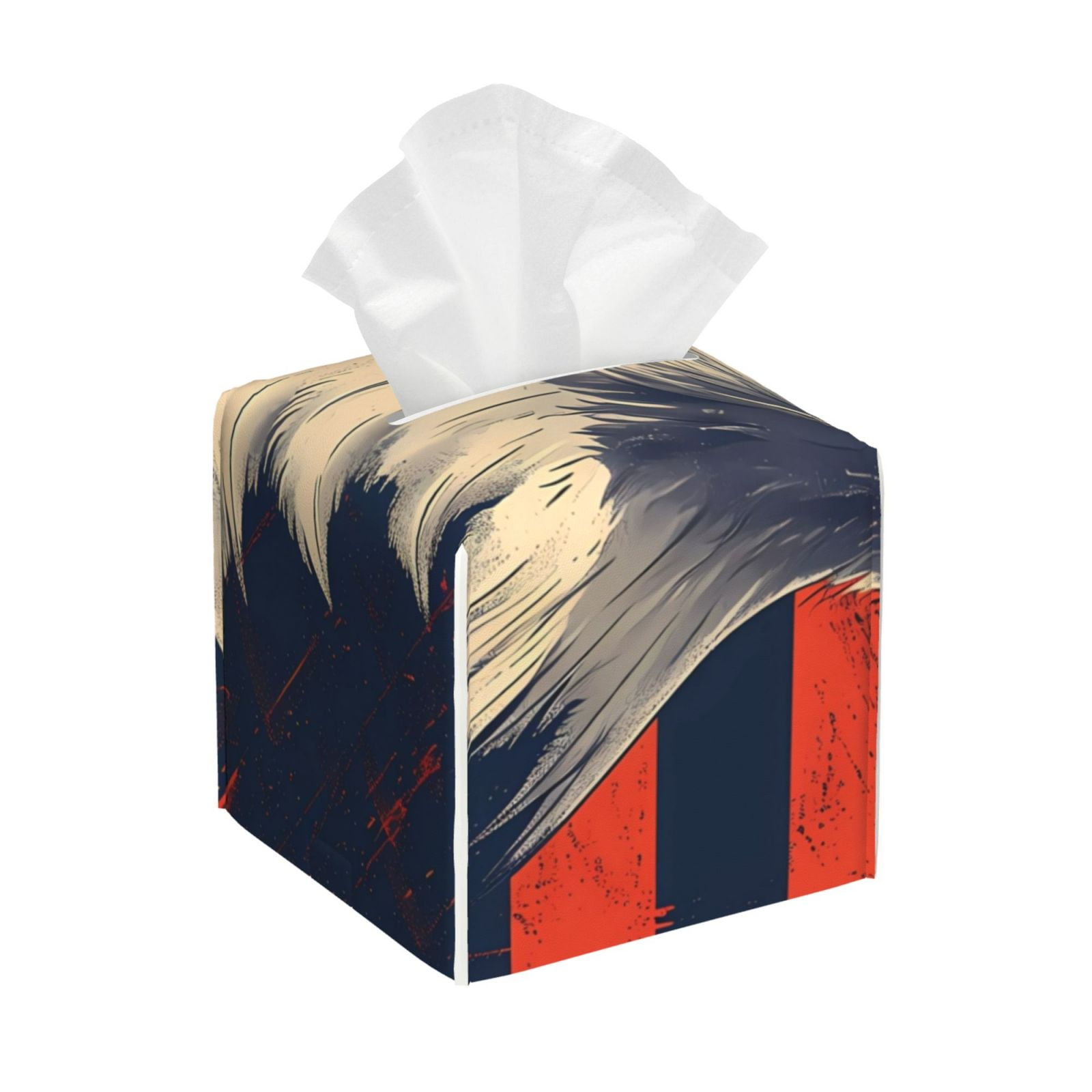 Fuzoiu American Bald Eagle A Print Tissue Box Cover Holder, Square ...