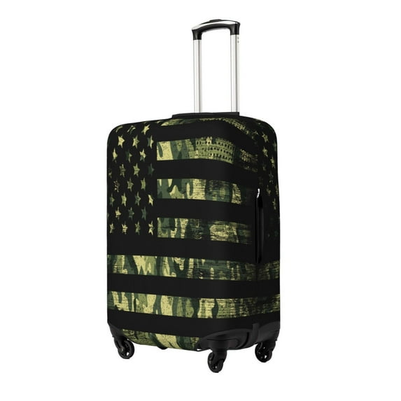Fuzoiu American Flag Camo Print Suitcase Cover,Washable Luggage Covers ...