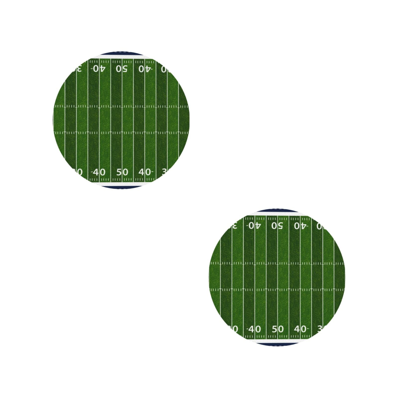 Fuzoiu American Football Field Print Leather Coasters Set,Drink ...