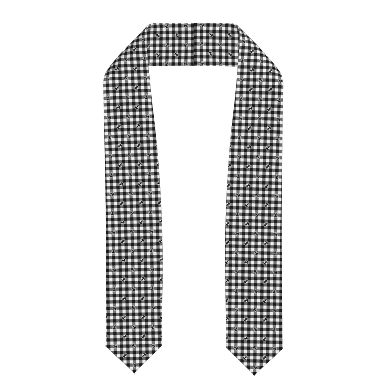 Fuzoiu Anchors Black Tartan Plaid Print Graduation Sash,Graduation ...