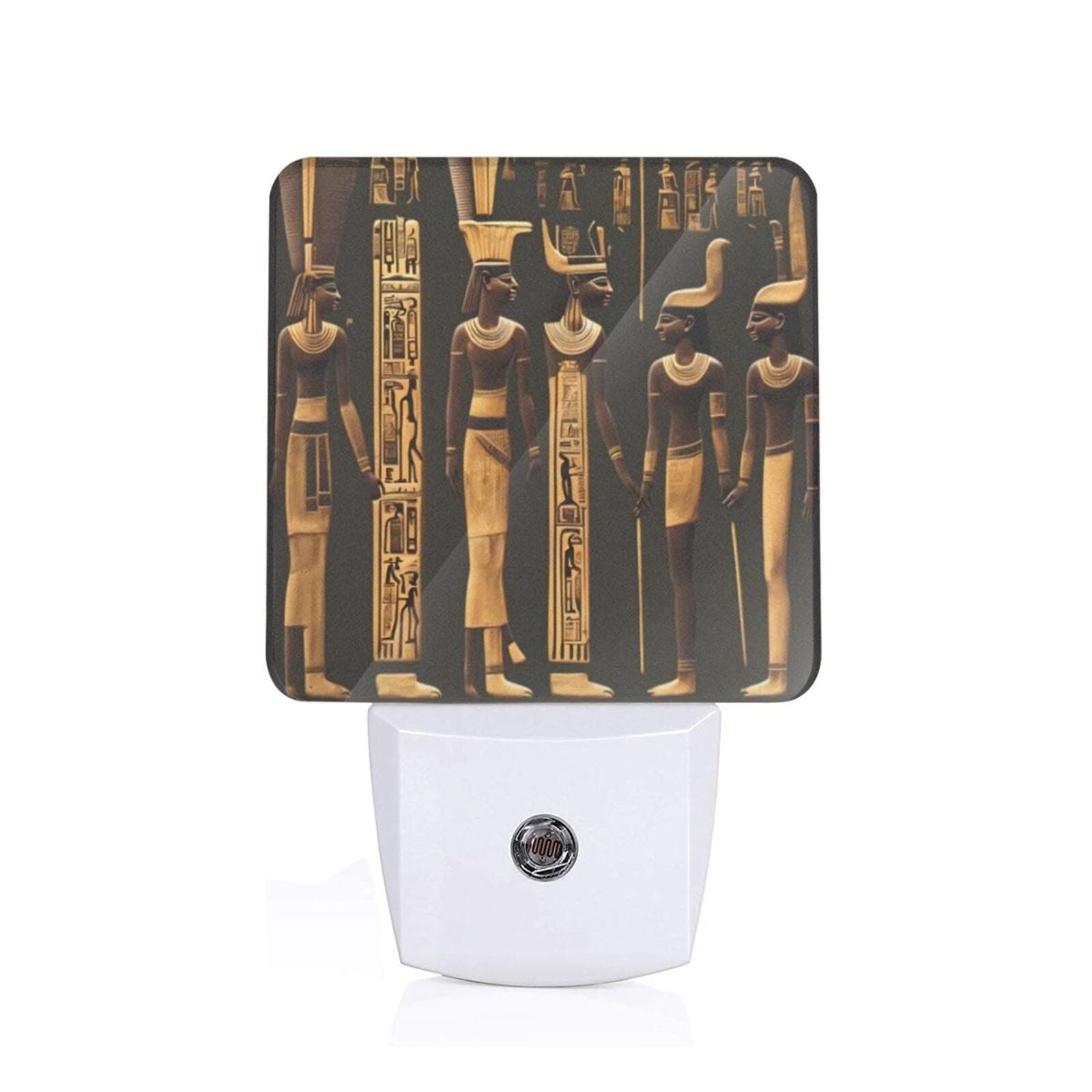 Fuzoiu Ancient Egyptian Hieroglyph Print Dusk to Dawn LED Night Light ...