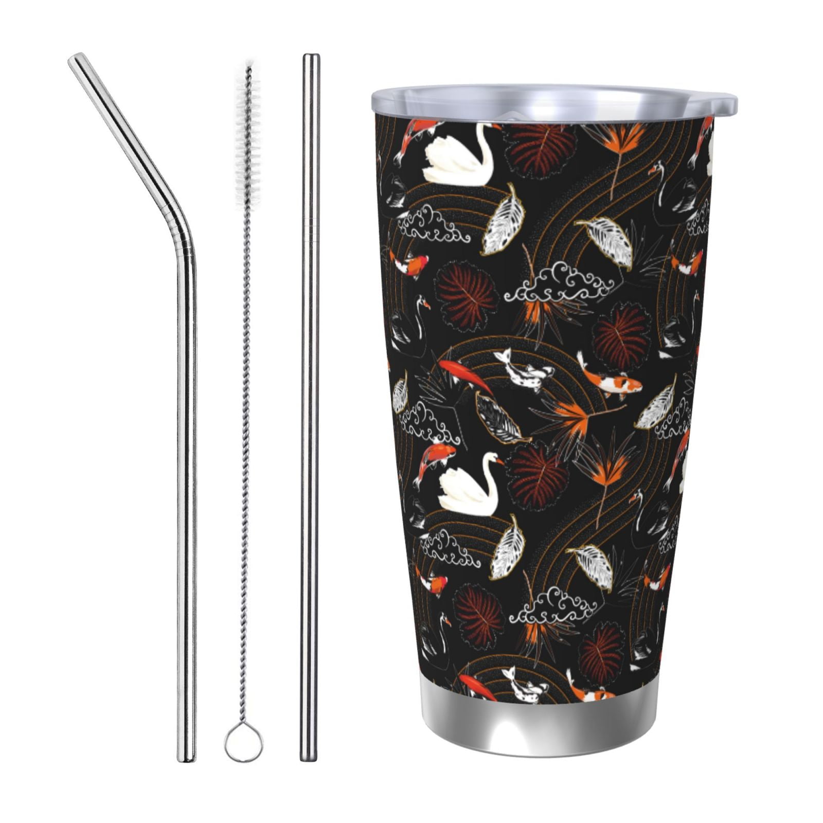 Fuzoiu Animal Koi Fish Print 20oz Tumbler, Stainless Steel Vacuum ...