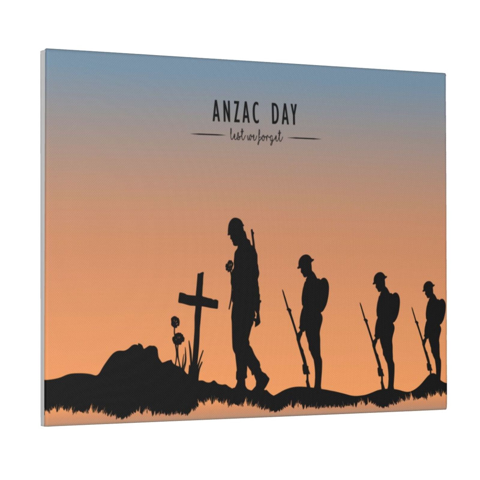 Fuzoiu Anzac Day Print Canvas Wall Art for Bathrooms,Wall Decor for ...