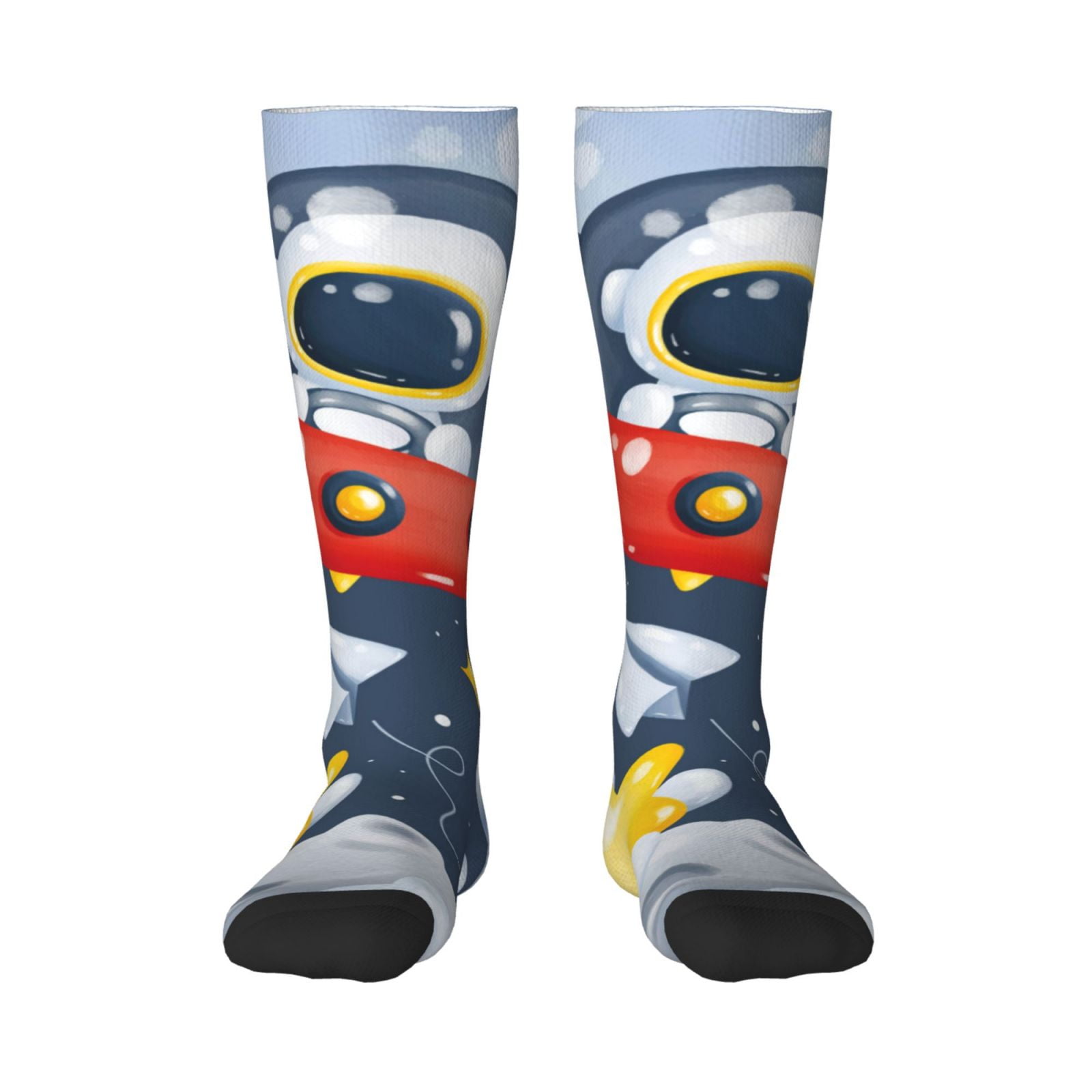 Fuzoiu Astronaut And Space Print Adult Stockings,Crew Socks,Unisex ...