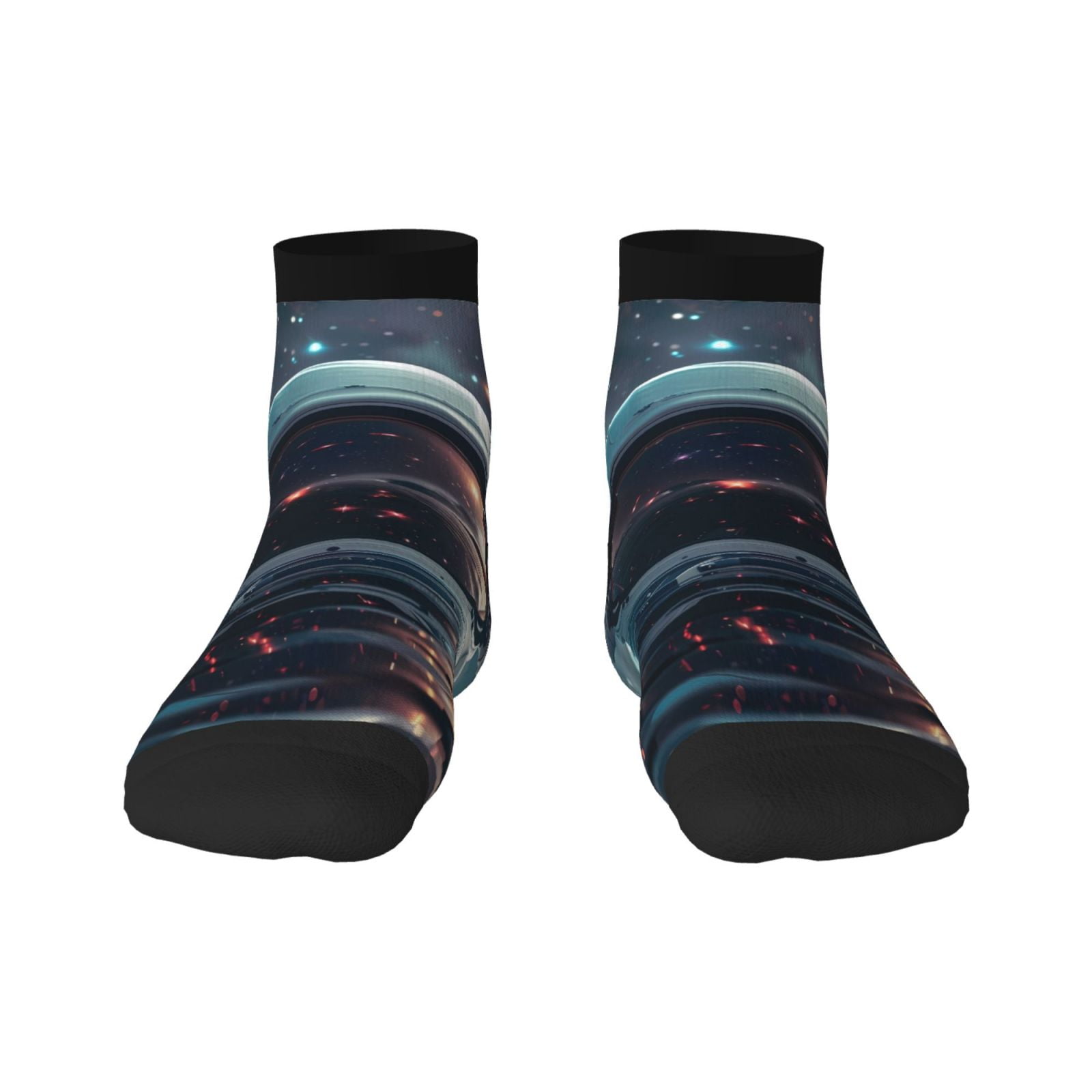 Fuzoiu Astronaut Helmet Reflections Print Adult Socks, Crew Moisture-wicking Socks, Unisex ...