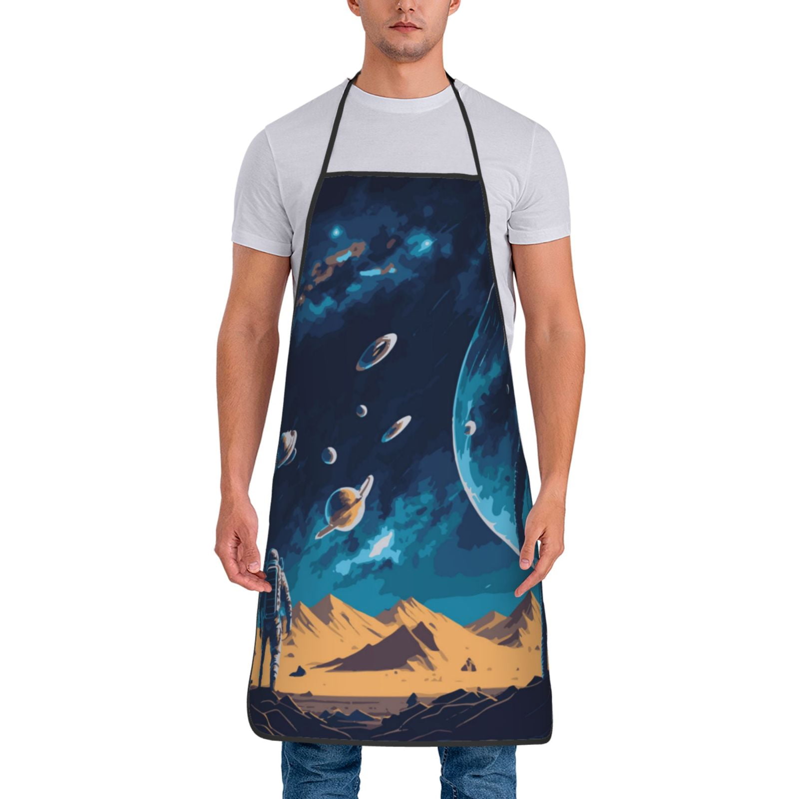 Fuzoiu Astronaut In A Space Suit On The Planet Print Waterproof Apron ...