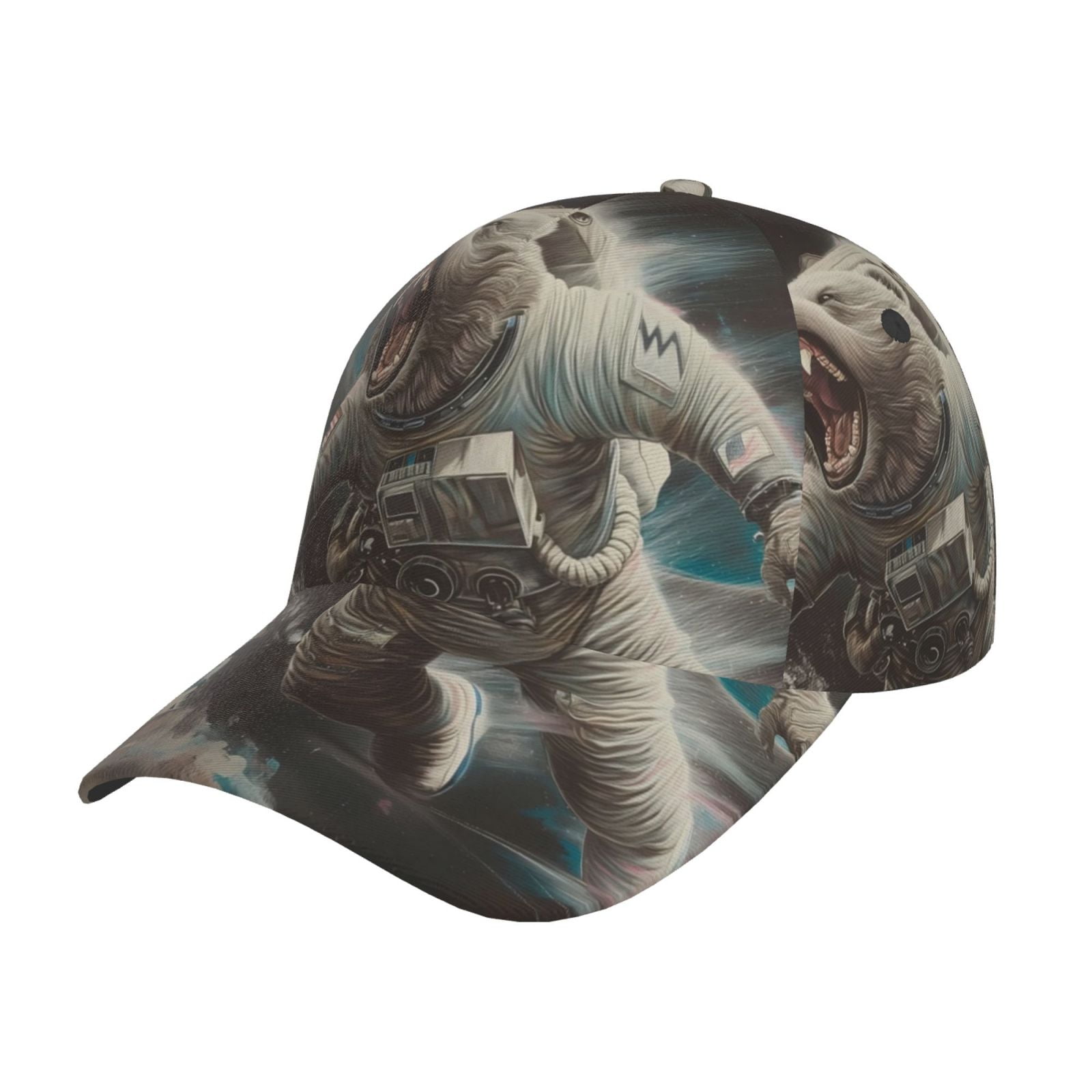 Fuzoiu Astronaut Polar Bear Roar Print Adjustable Baseball Cap for Men ...