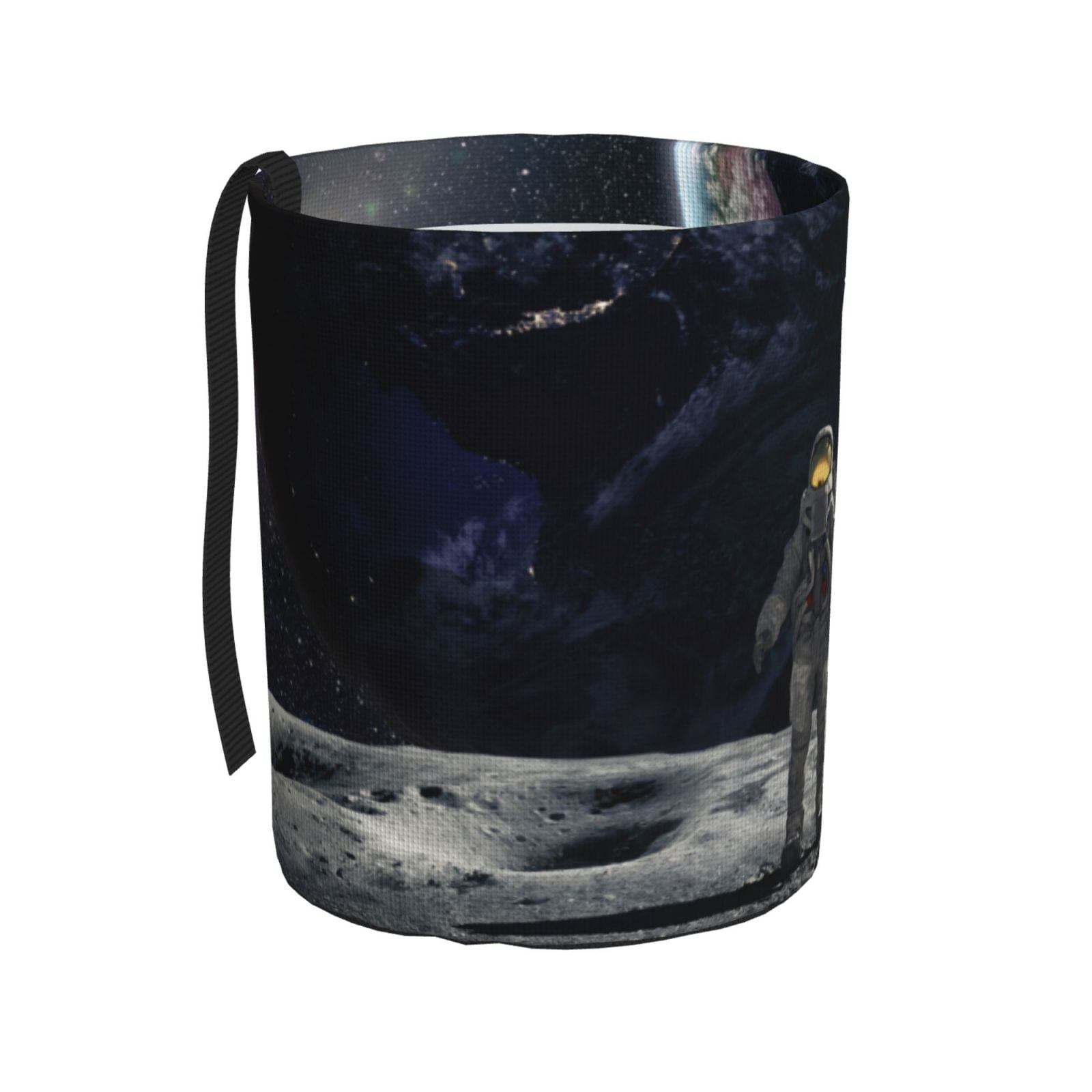 Fuzoiu Astronaut Standing In The Moon Print Car Trash Can,Leakproof Car ...