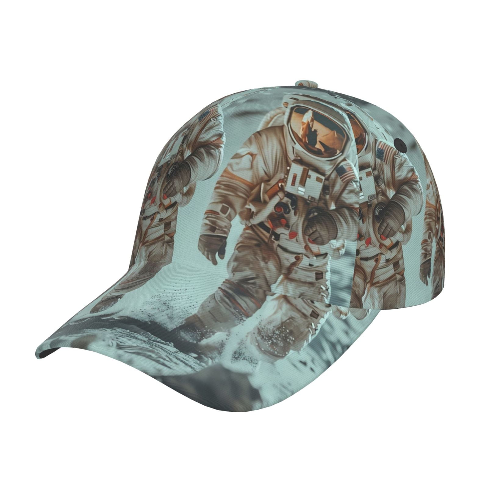 Fuzoiu Astronauts On Lunar Mission Print Adjustable Baseball Cap for ...