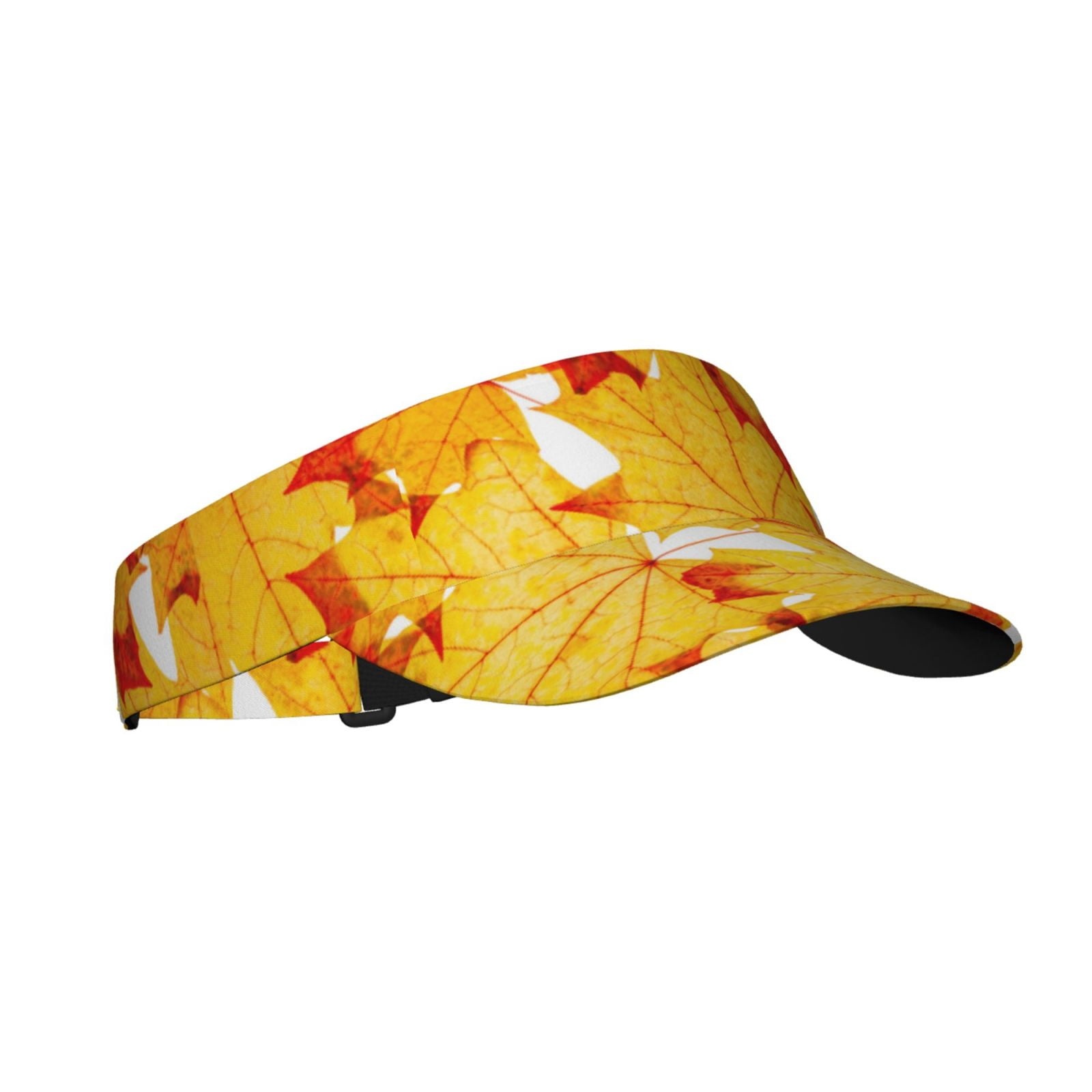 Fuzoiu Autumn Maple Leaves Print Adult Sunscreen Visor Cap,Adjustable Summer Cap for Men Women ...