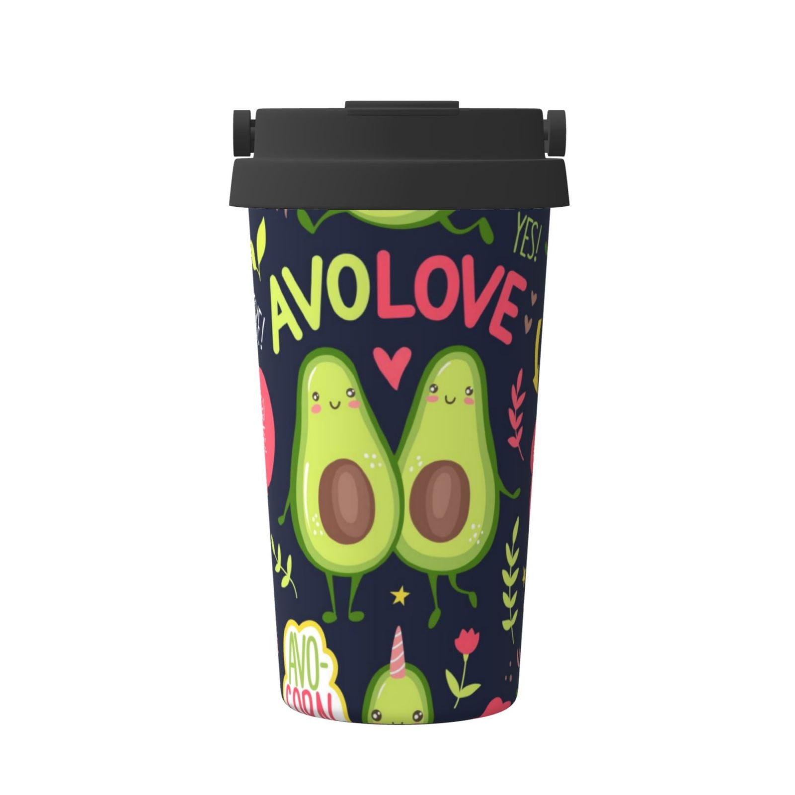 Fuzoiu Avocado Love Print Stainless Steel Travel Mug,Vacuum Insulated ...