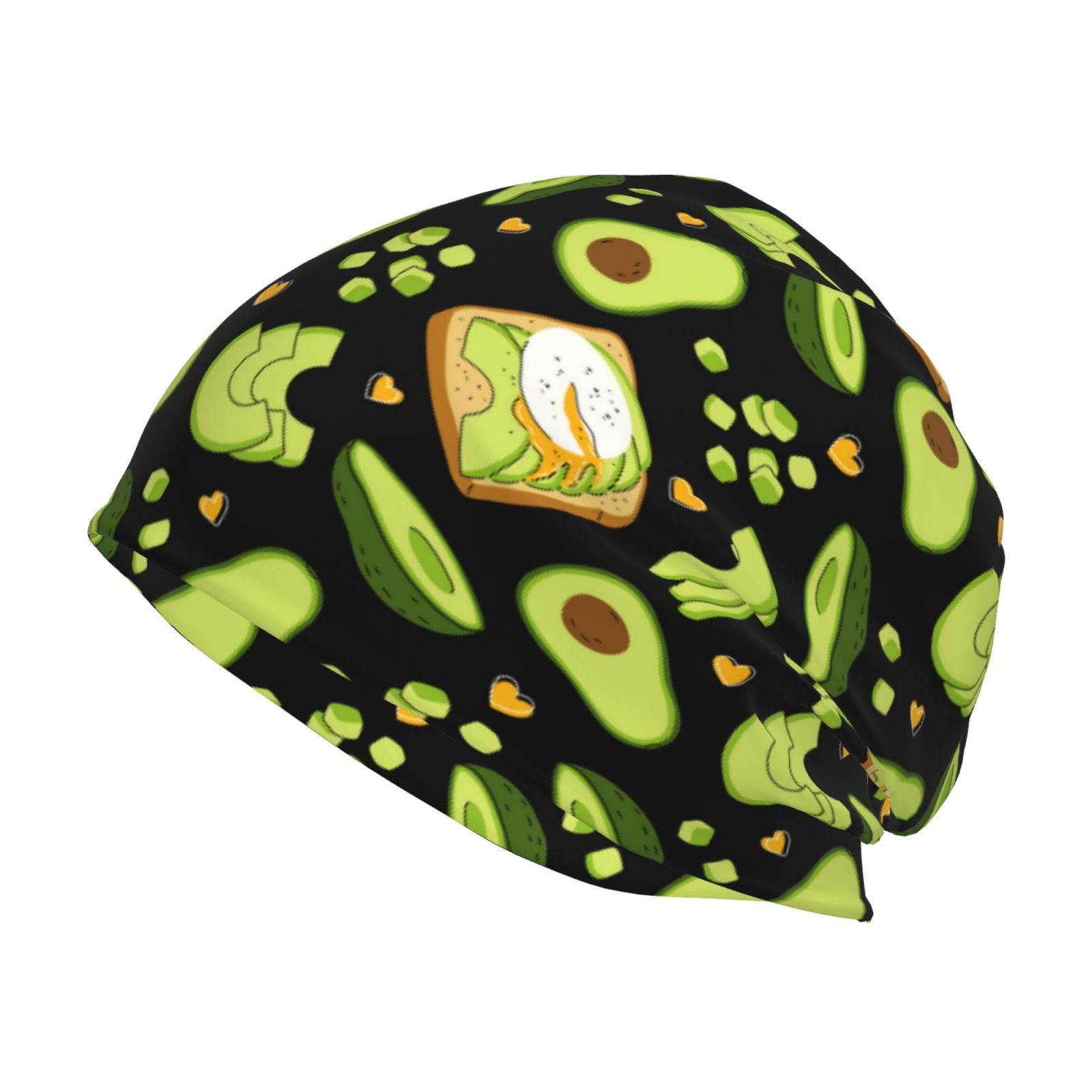 Fuzoiu Avocado Toast Print Winter Beanie Hat for Men & Women,Warm Knit ...