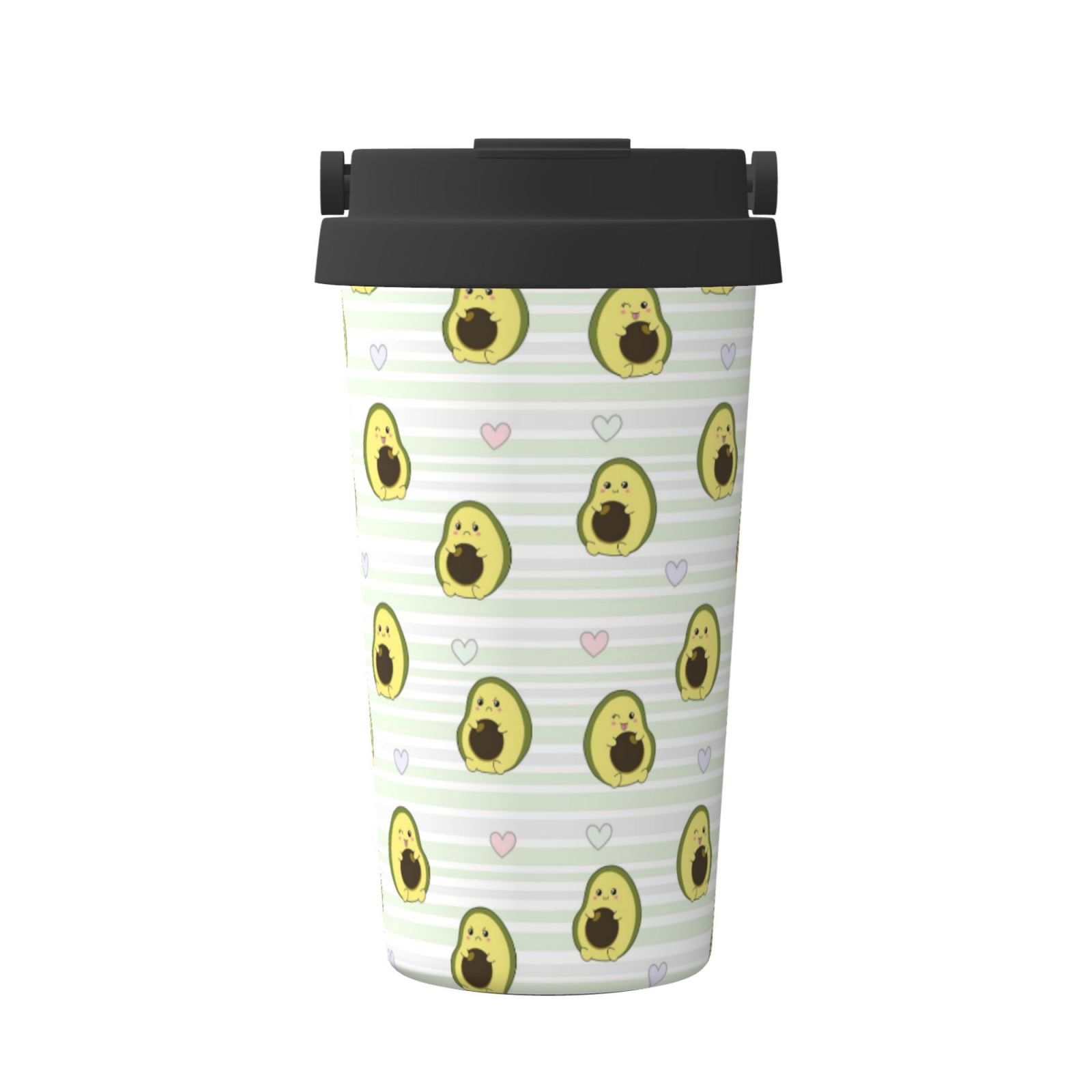 Fuzoiu Avocado of a Hear Print Stainless Steel Travel Mug,Vacuum ...