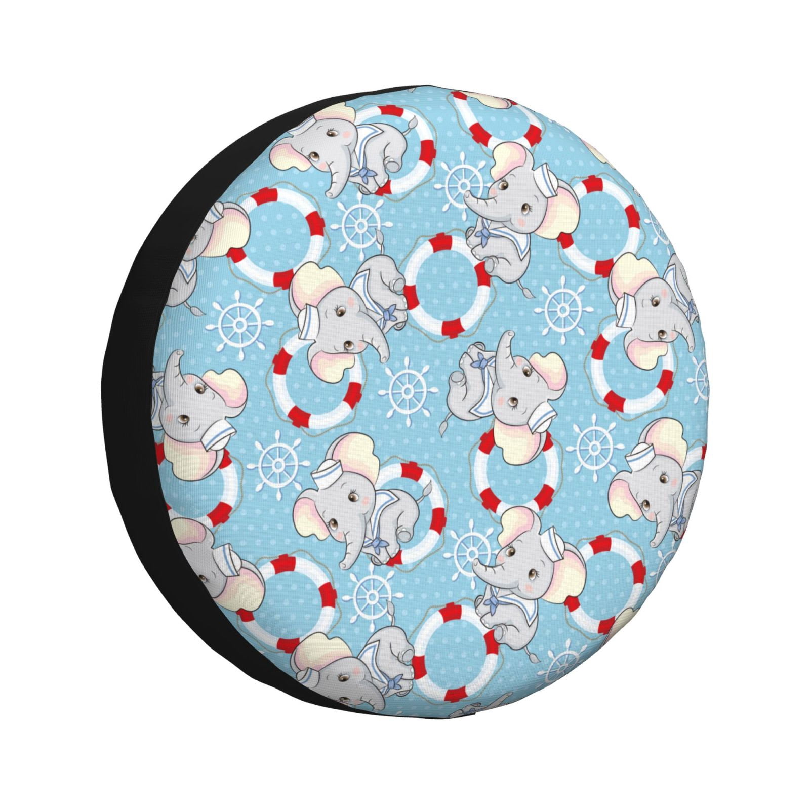 Fuzoiu Baby Elephant Print Universal Spare Tire Cover with Buckle Strap ...