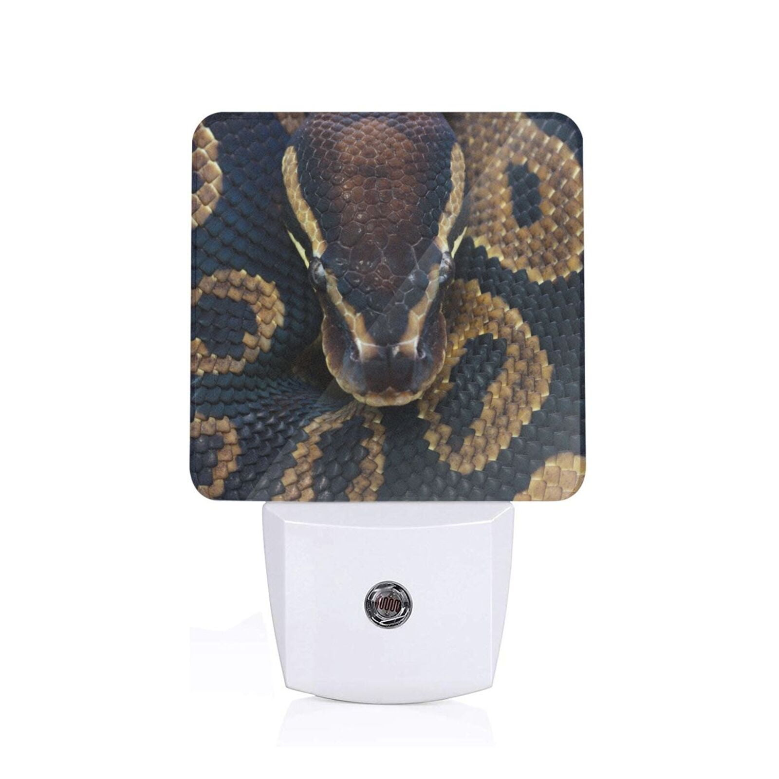 Fuzoiu Ball Phyton Snake Print Dusk to Dawn LED Night Light with Light ...