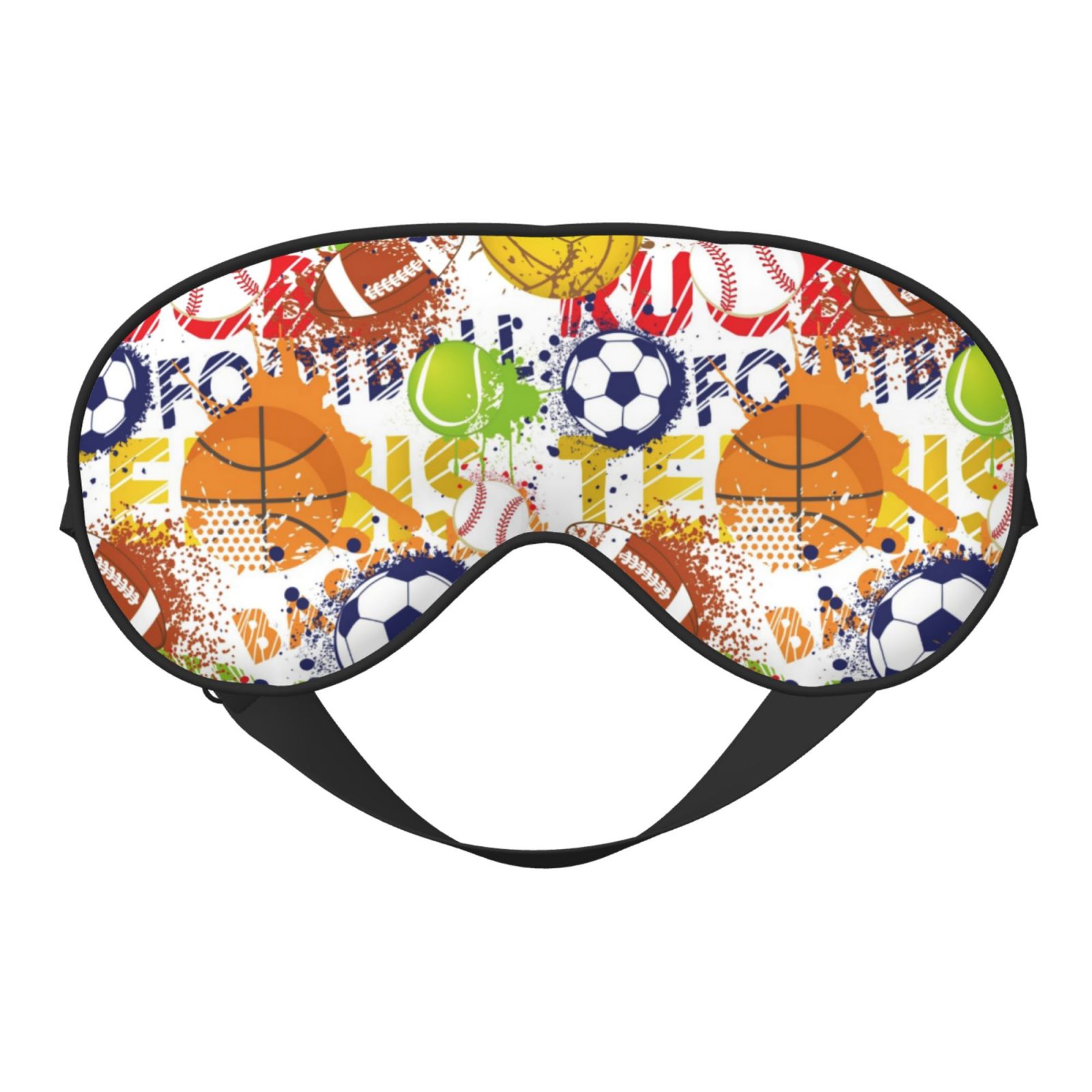 Fuzoiu Balls Print Sleep Masks,Eye Masks with Adjustable Strap for ...