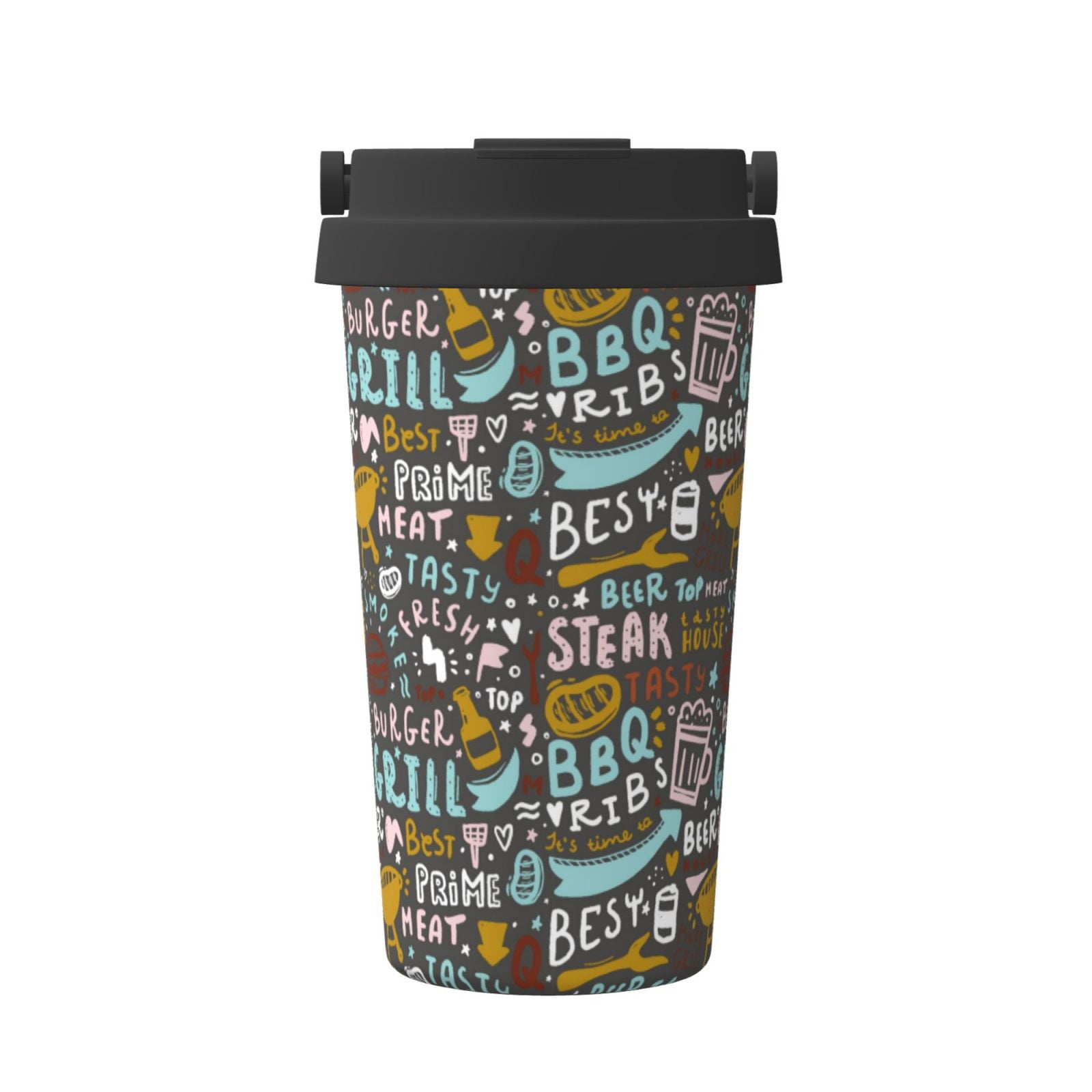 Fuzoiu Barbeque Print Stainless Steel Travel Mug,Vacuum Insulated ...