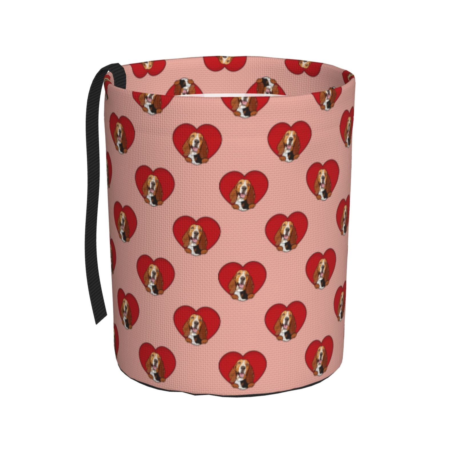 Fuzoiu Basset hound dog with paw Print Car Trash Can,Leakproof Car ...