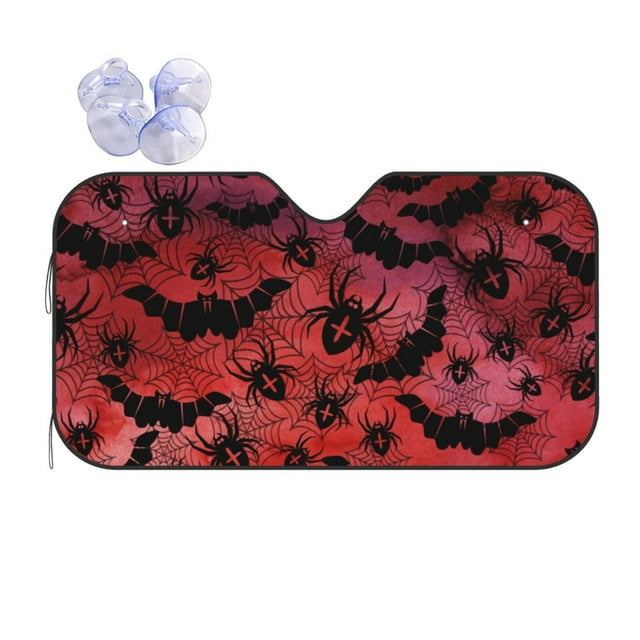 Fuzoiu Bats And Spiders Print Car Windshield Sun Shade,Block Uv Rays ...