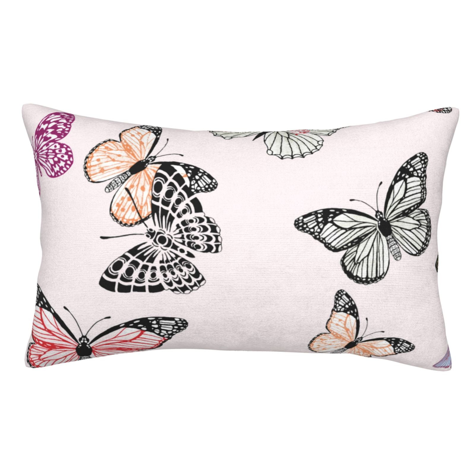 Fuzoiu Beautiful Butterfly Print Pillow Case with Hidden Zipper,Pillow ...