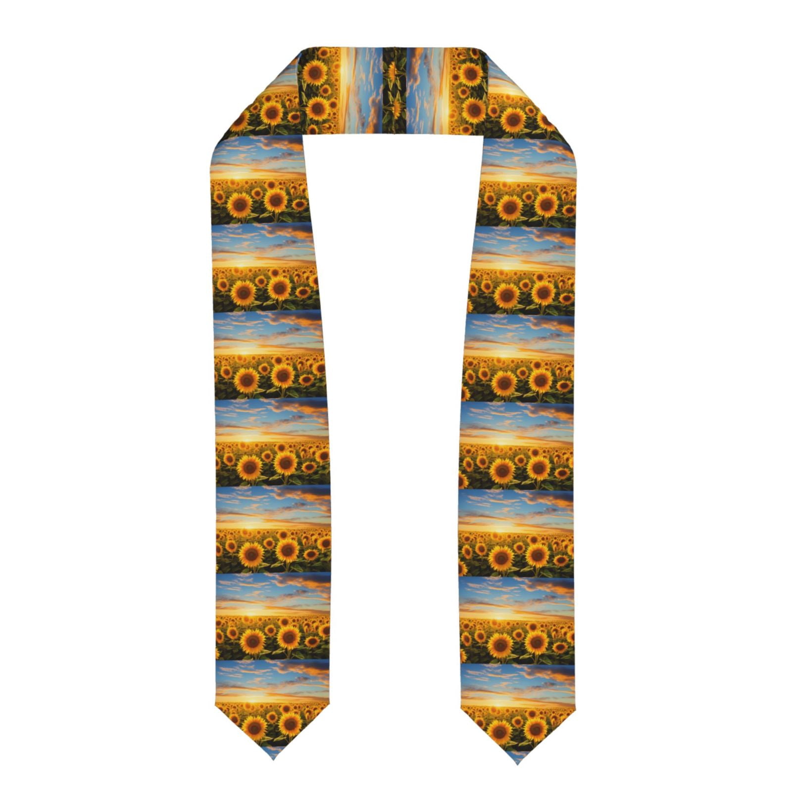 Fuzoiu Beautiful Golden Sunflower Field Print Graduation Sash ...