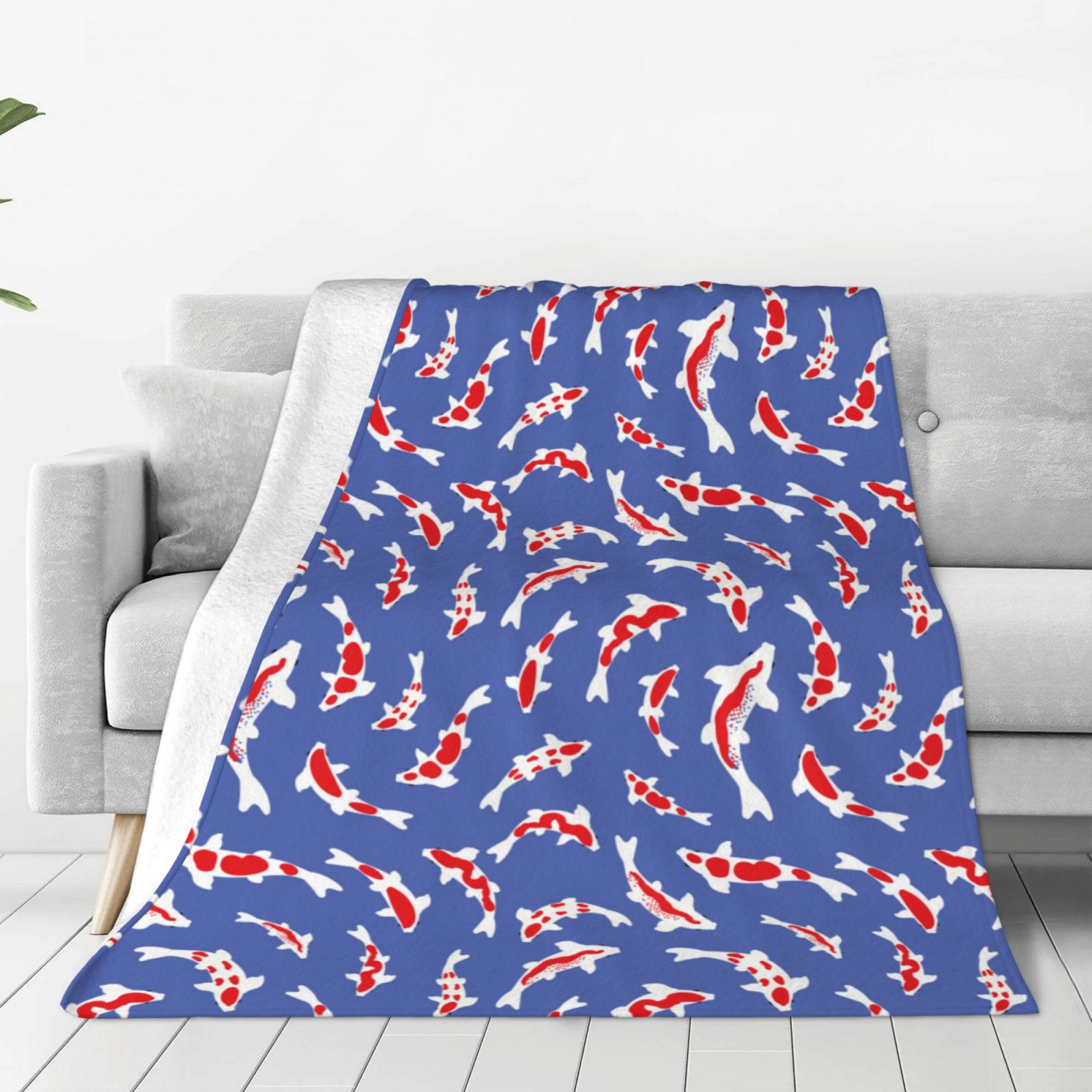 Fuzoiu Beautiful Koi Fish Print Ultra-Soft Micro Fleece Blanket,All ...