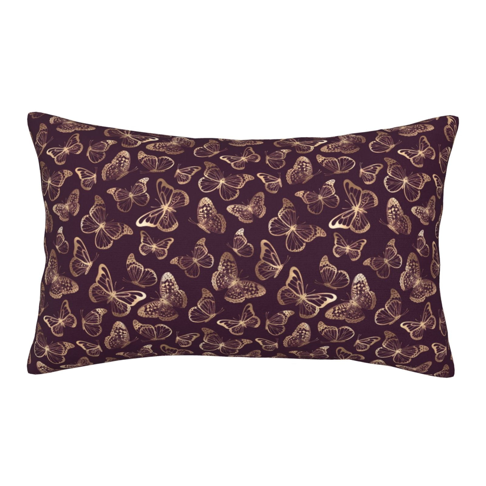Fuzoiu Beautiful Purple Butterflies Print Fuzzy Pillowcases, Super Soft ...