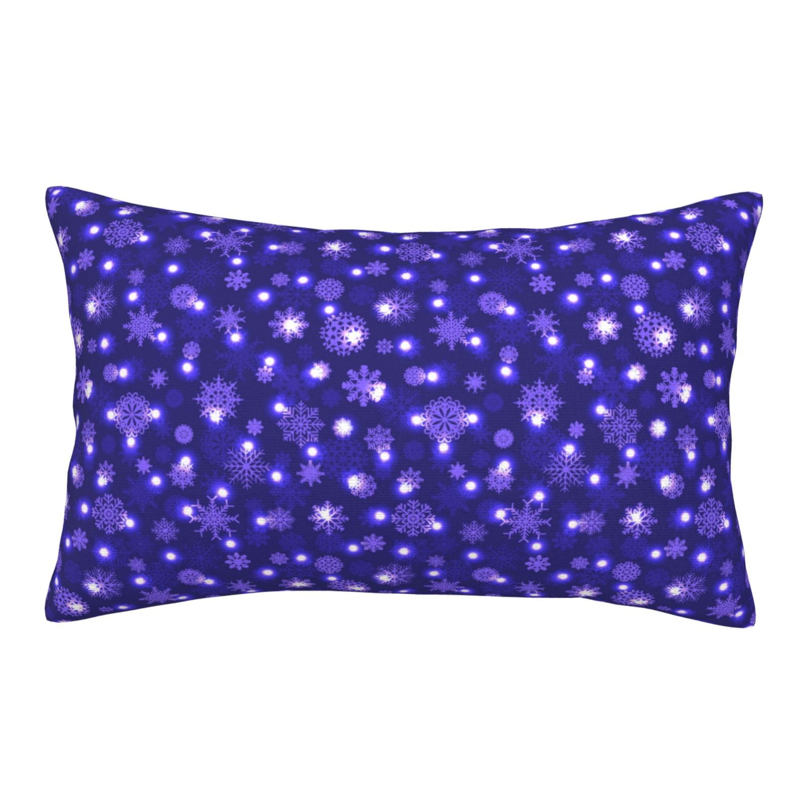 Fuzoiu Beautiful Purple Snowflakes Print Fuzzy Pillowcases, Super Soft ...