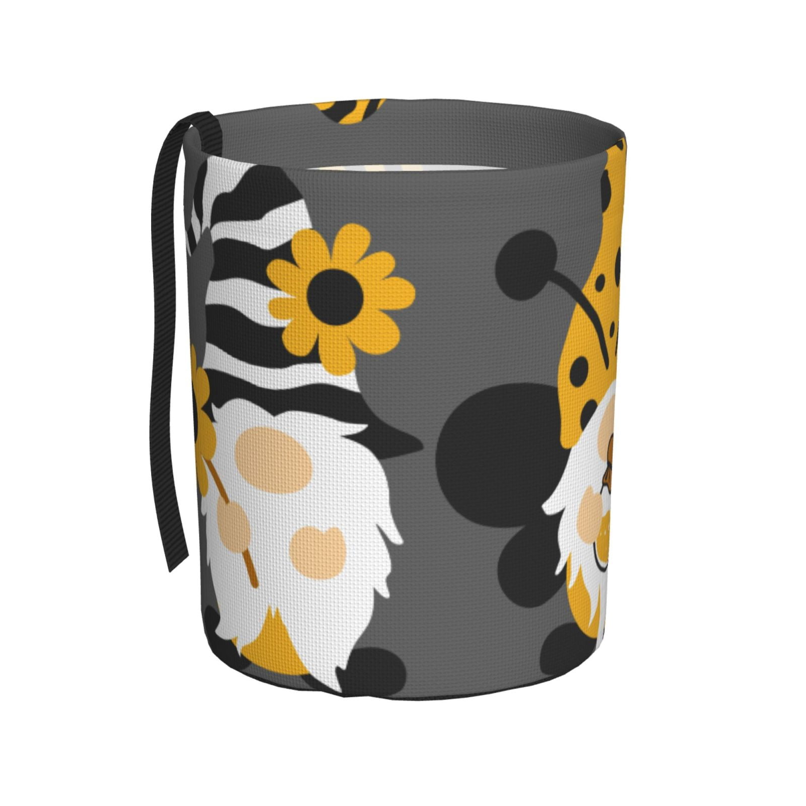 Fuzoiu Bee Gnome With Sunflower Print Car Trash Can,Leakproof Car Trash ...