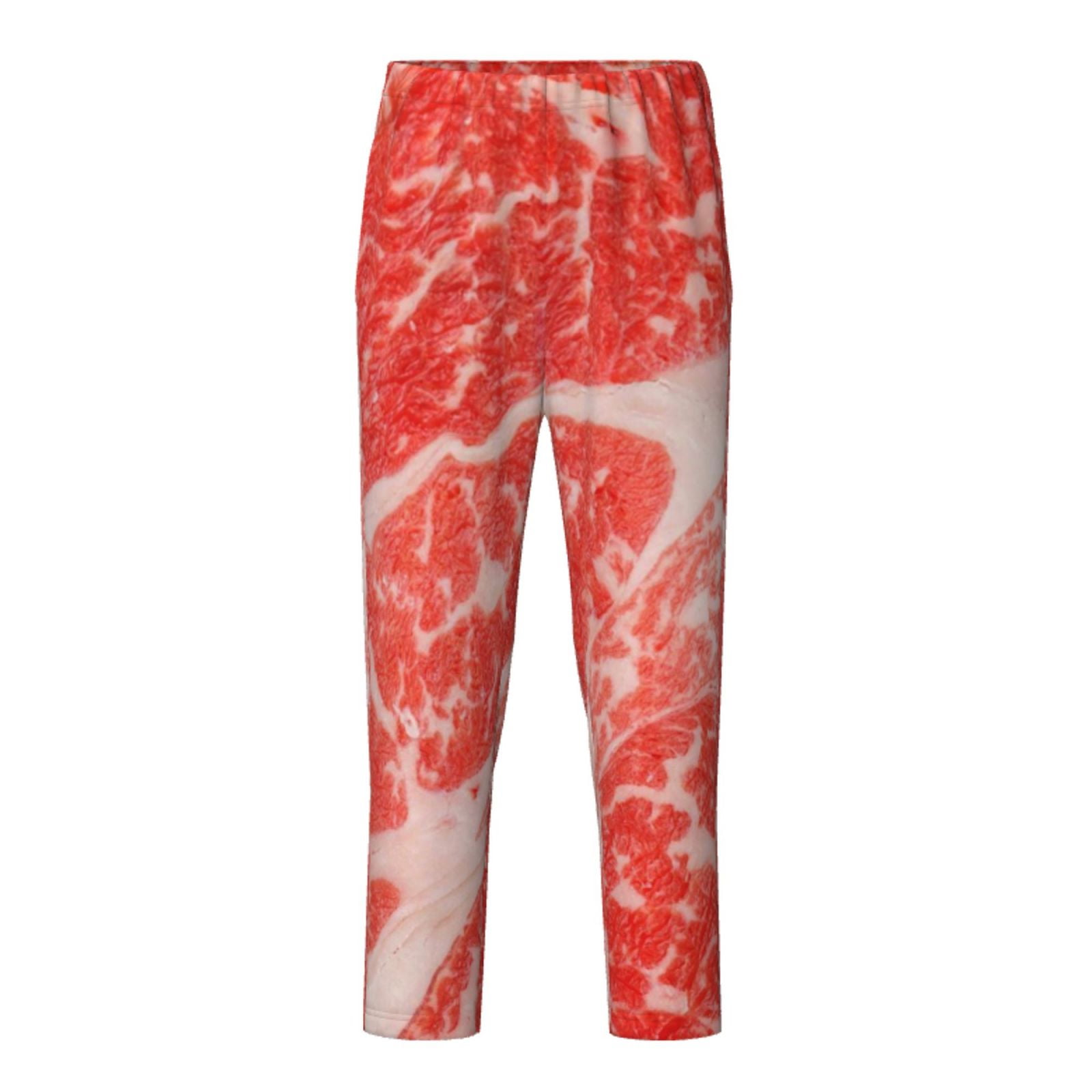 Fuzoiu Beef Steaks Print Teenagers' Pajama Pants,Lounge Pants with 2 ...