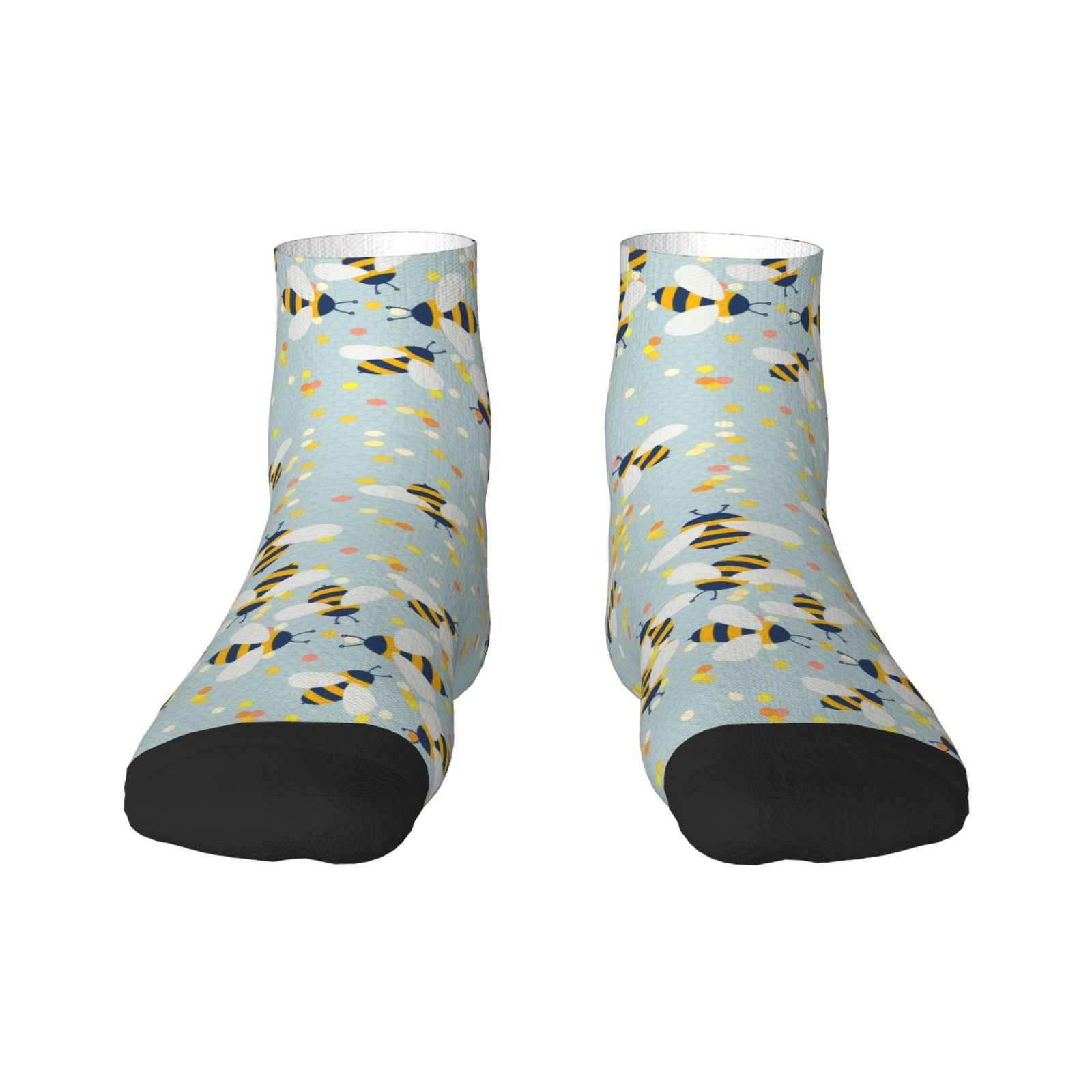 Fuzoiu Bees Print Adult Socks, Crew Moisture-wicking Socks, Unisex ...