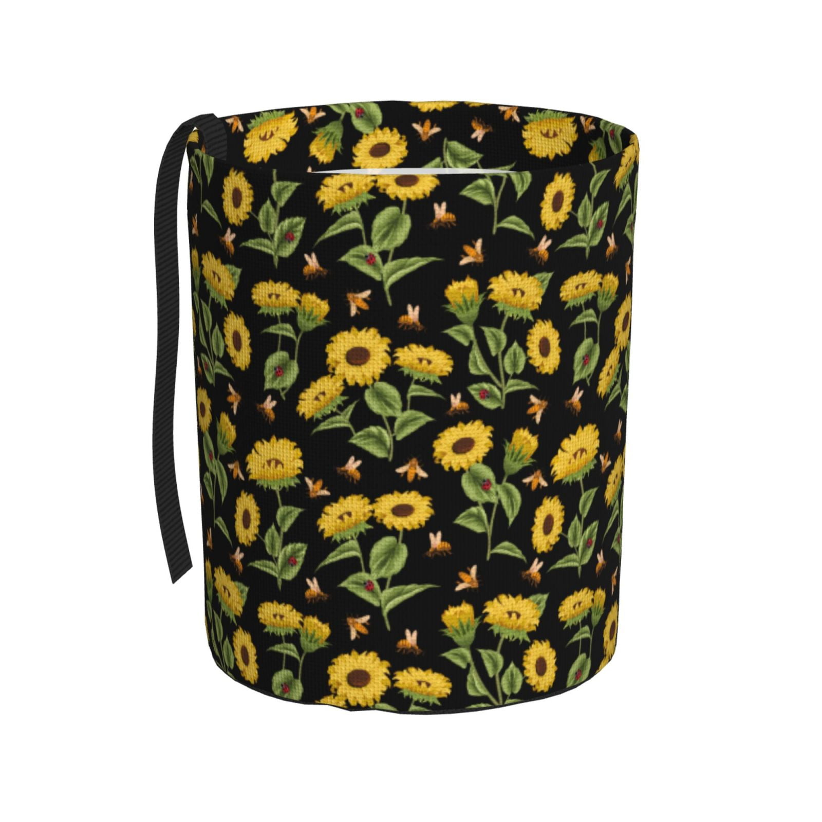 Fuzoiu Bees and Sunflowers Print Car Trash Can,Leakproof Car Trash Can ...