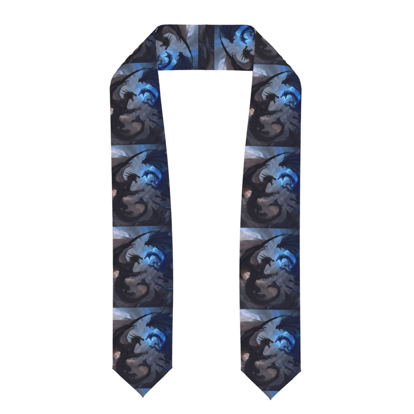 Fuzoiu Black And Blue Lightning Dragon Print Graduation Sash,Graduation ...