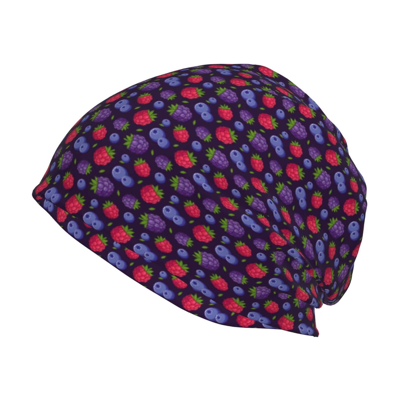 Fuzoiu Blackberries Print Winter Beanie Hat for Men & Women,Warm Knit ...