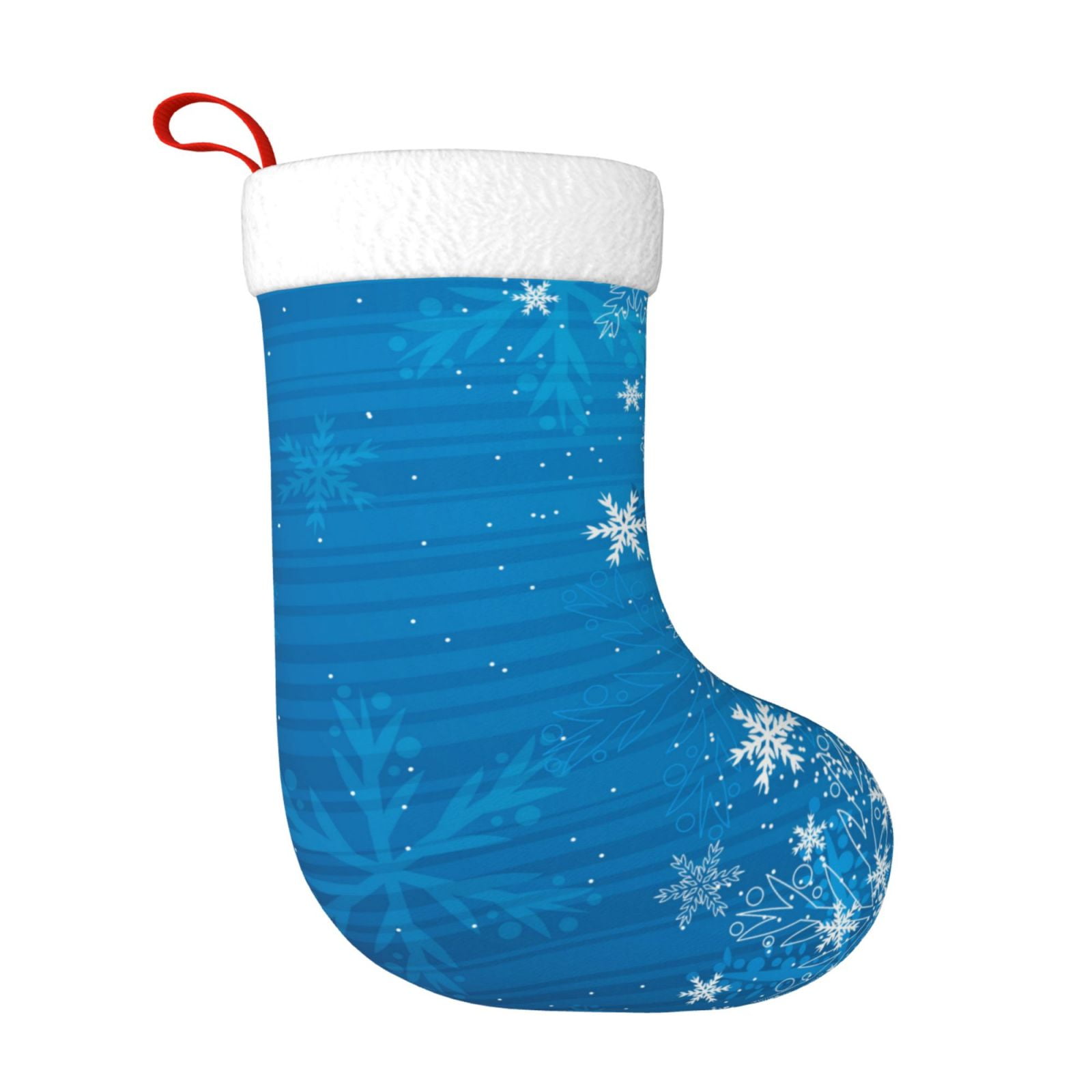 Fuzoiu Blue Christmas Print Christmas Stockings, Party Supplies & Kids ...