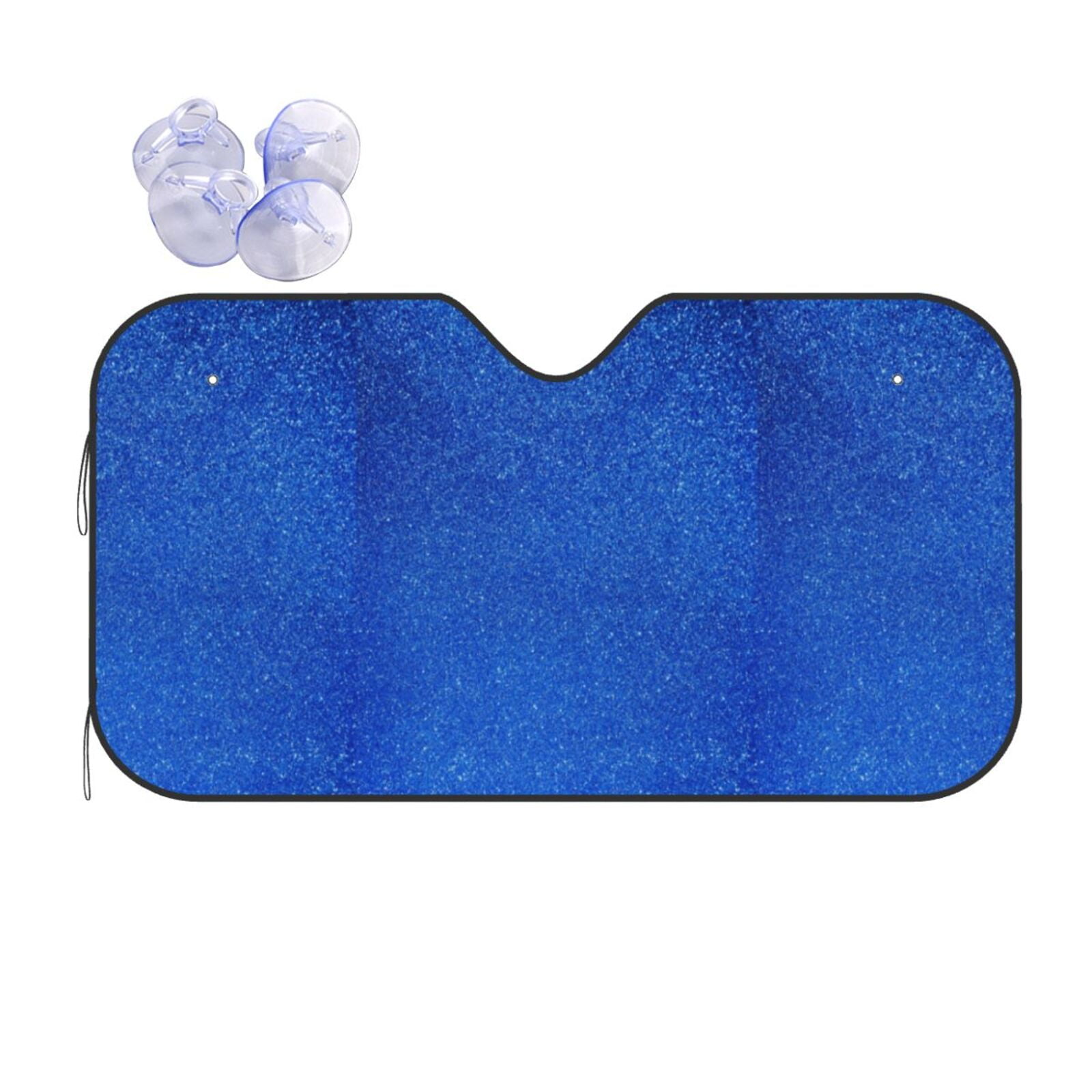 Fuzoiu Blue Glitter Print Car Windshield Sun Shade,Block Uv Rays ...
