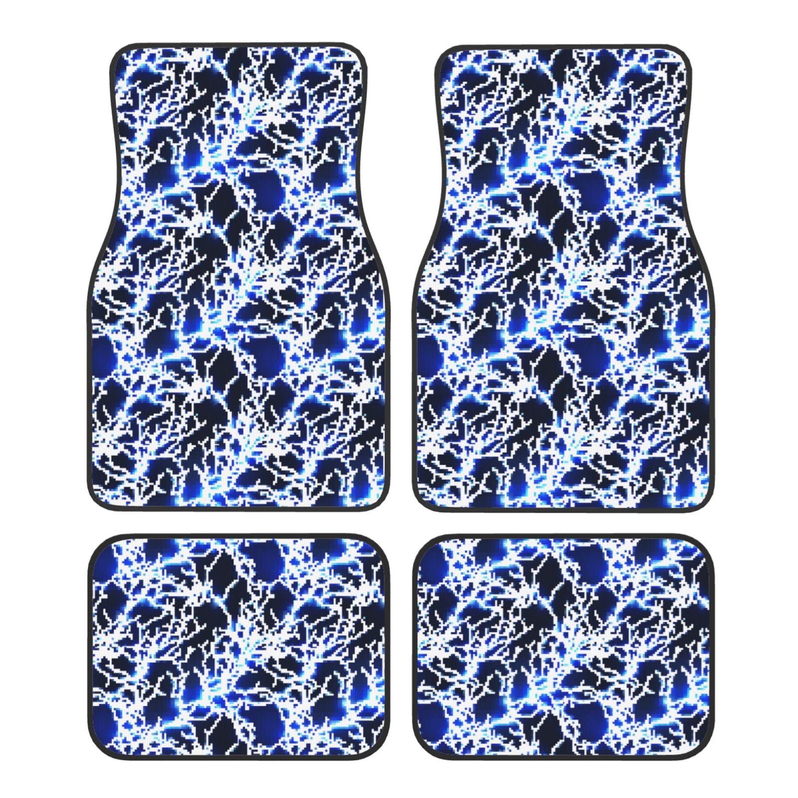 Fuzoiu Blue Lightning2 Print Carpet Floor Mats for Car,Car Foot Mat Set ...