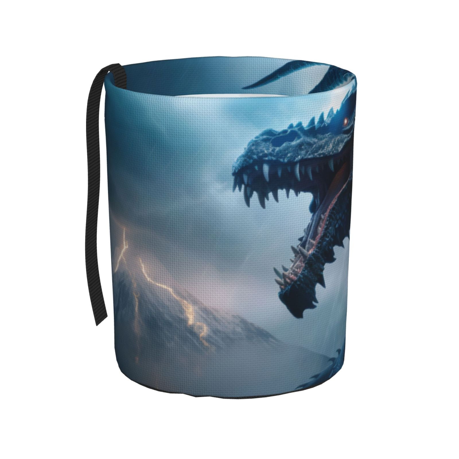 Fuzoiu Blue Thunder Storm Dragon Print Car Trash Can,Leakproof Car ...