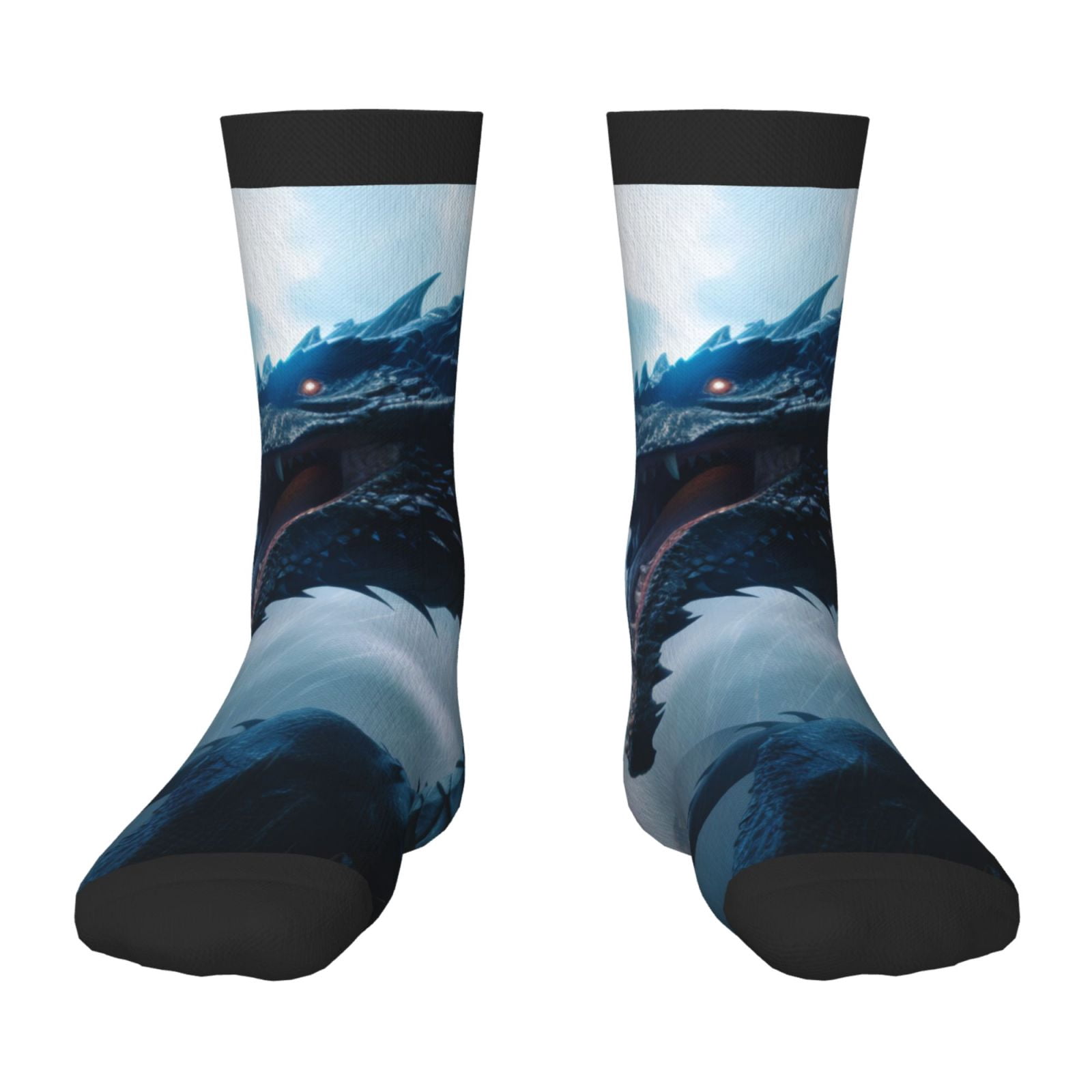 Fuzoiu Blue Thunder Storm Dragon Print Kids Socks For Boys Girls,Grip ...