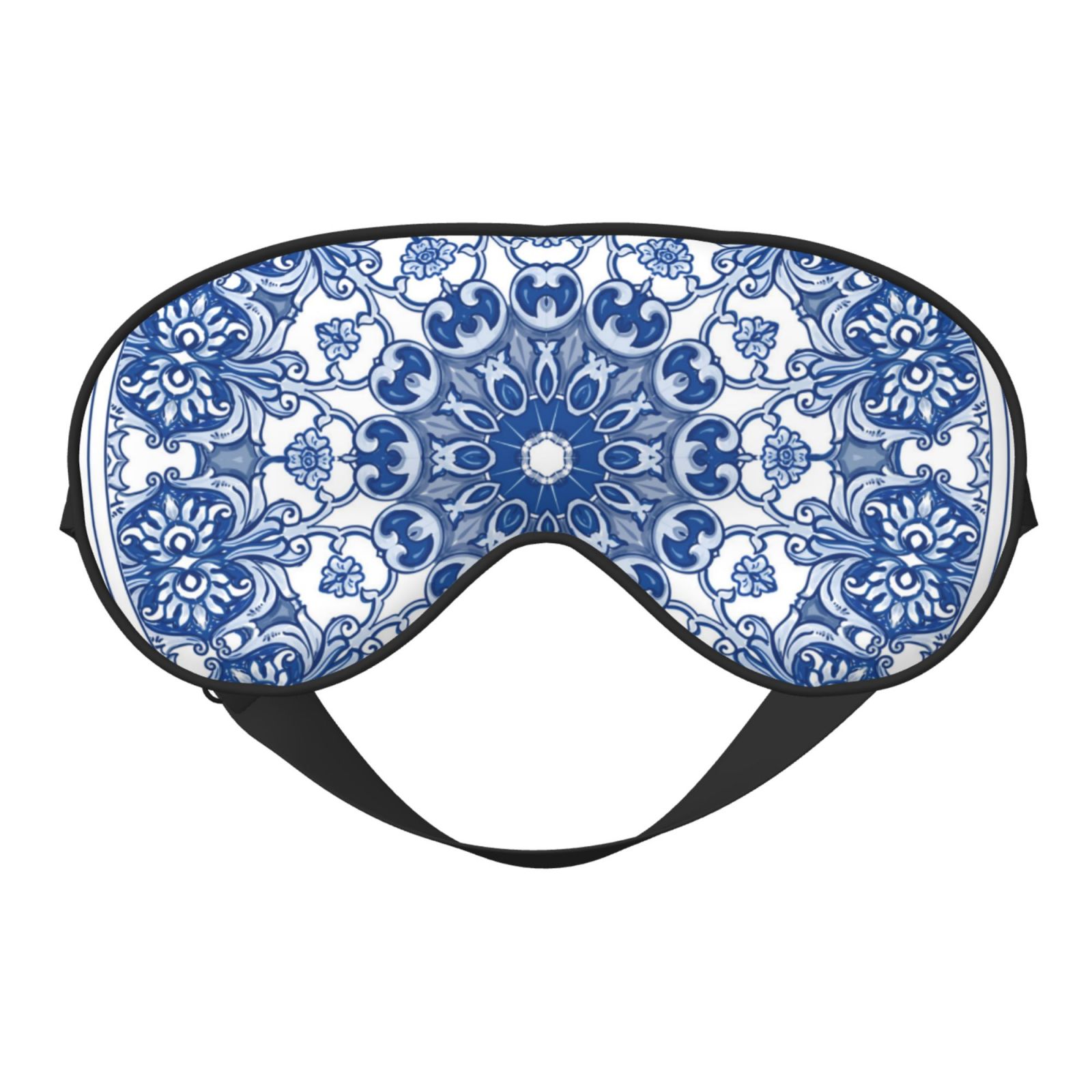 Fuzoiu Blue Watercolor Print Sleep Masks,Eye Masks with Adjustable ...