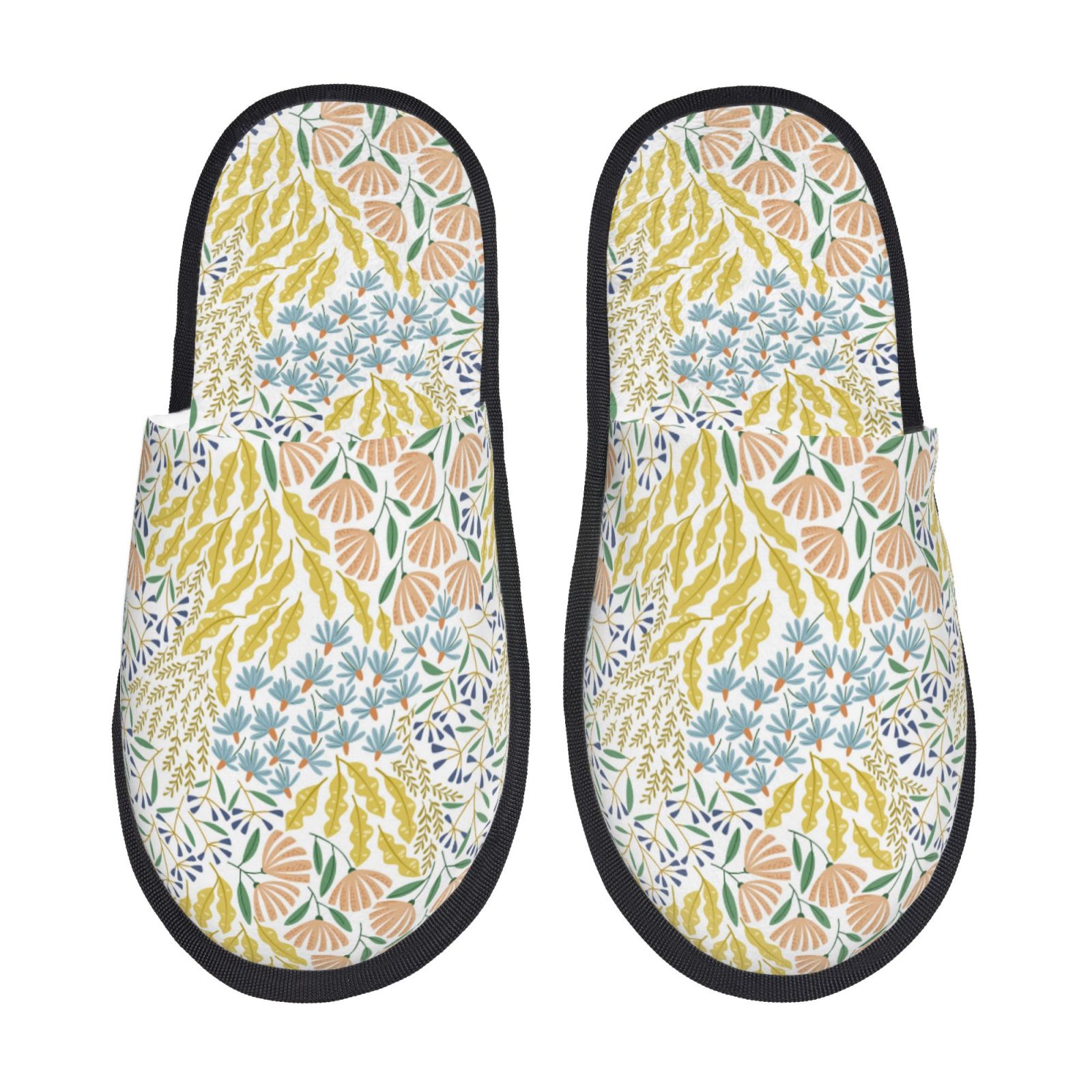 Fuzoiu Boho Print Unisex Furry Slippers,Plush Indoor Shoes,Trendy House ...