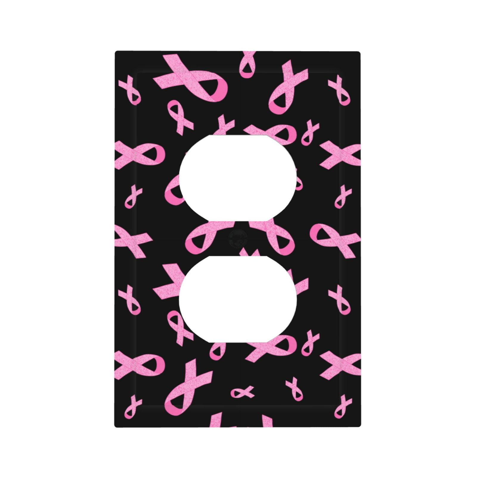 Fuzoiu Breast Cancer Awareness Print Single Duplex Outlet Cover Plate ...