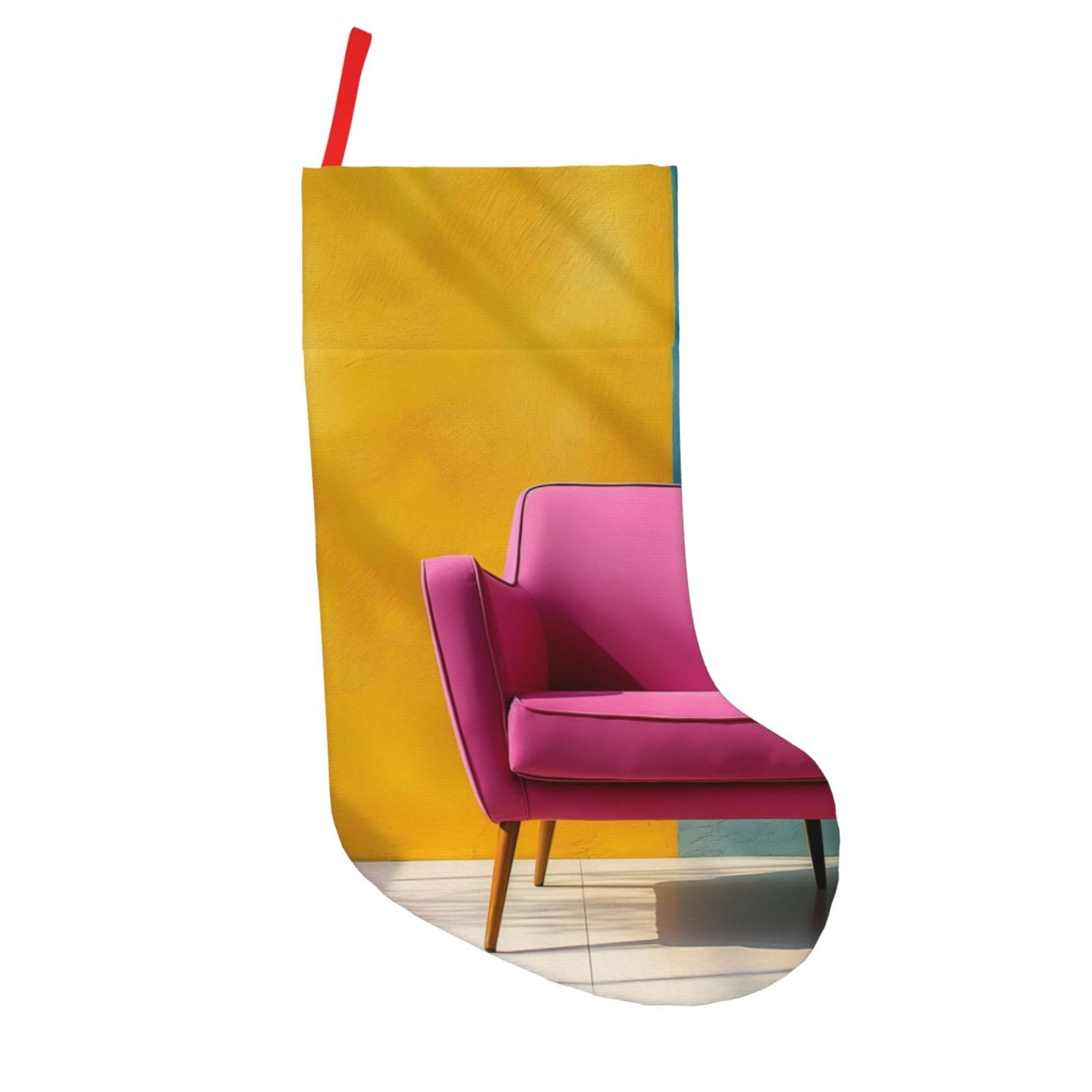 Fuzoiu Bright Pink Chair Print 18 inches Christmas Stockings ...