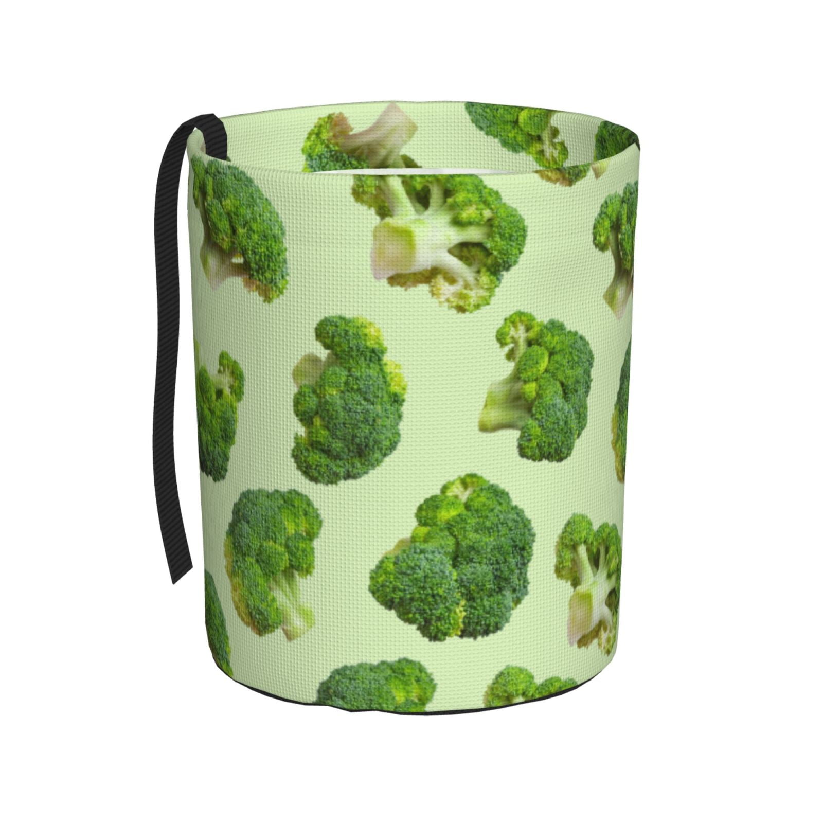 Fuzoiu Broccoli 3 Print Car Trash Can,Leakproof Car Trash Can,Hanging ...